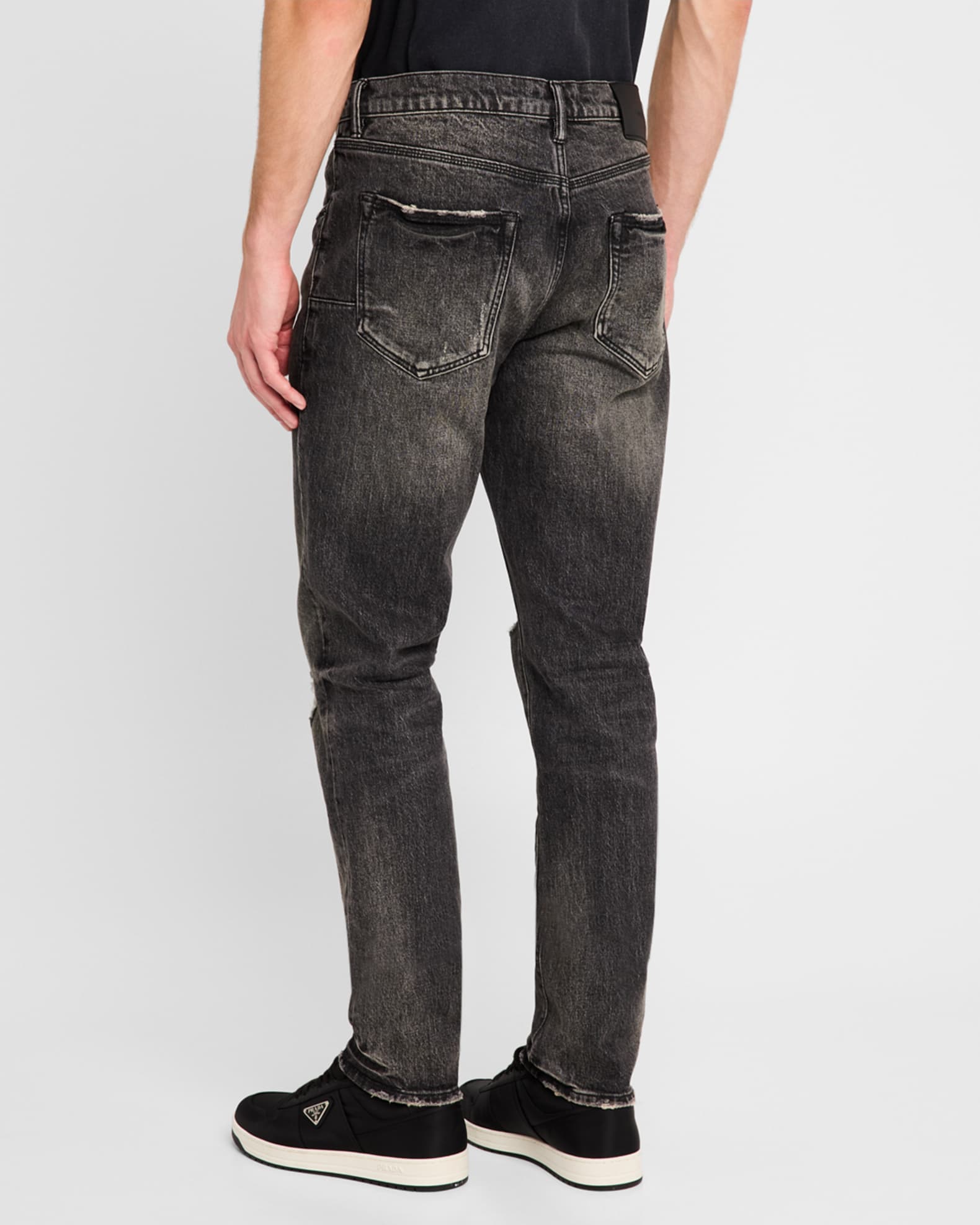 PURPLE Men's Skinny Week Old Wash Jeans | Neiman Marcus