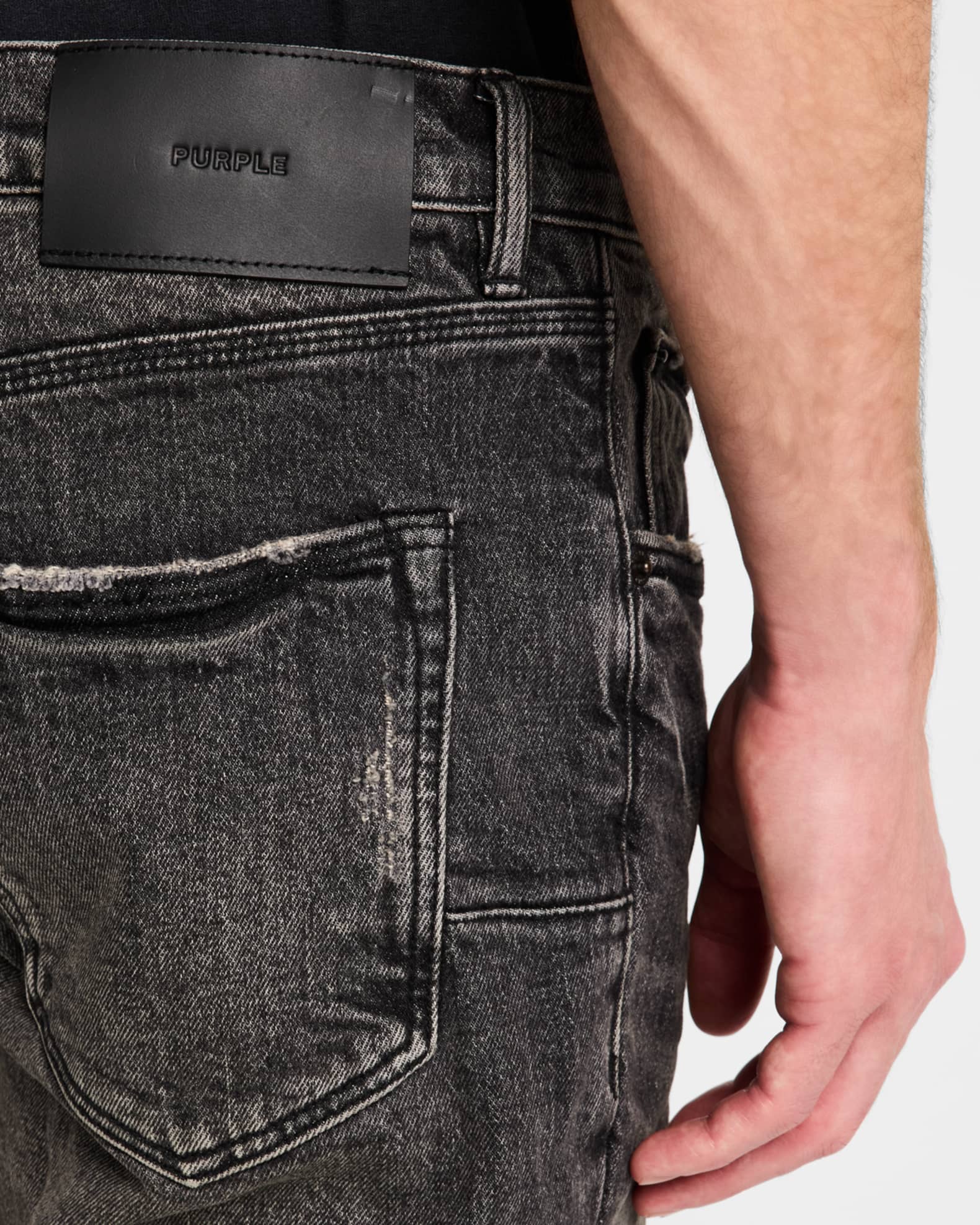 PURPLE Men's Skinny Week Old Wash Jeans | Neiman Marcus