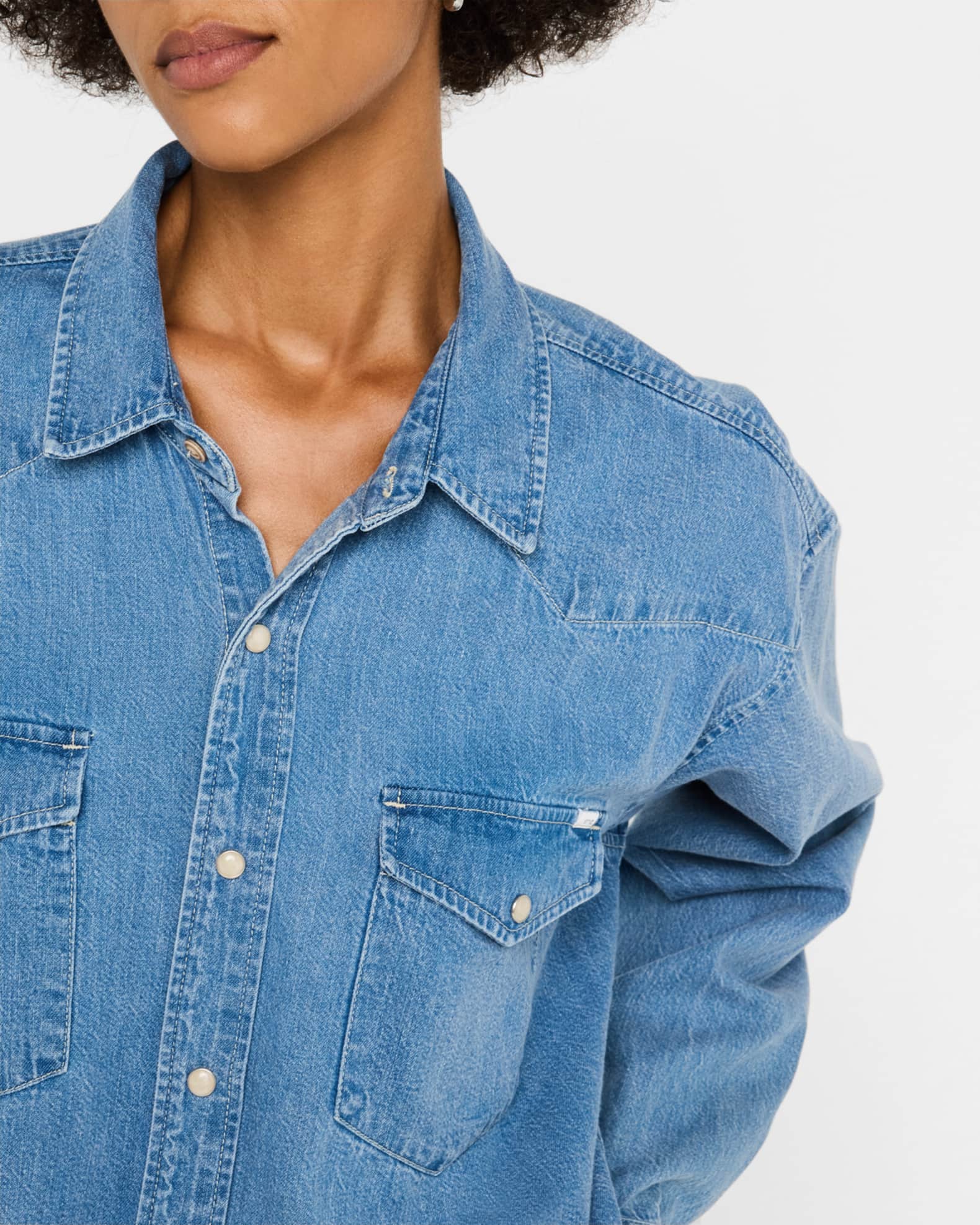 MOTHER All My Exes Denim Shirt | Neiman Marcus