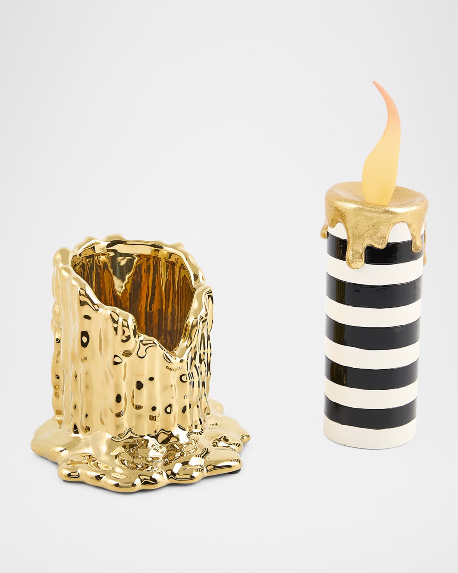 MacKenzie-Childs Haunted House Gold Candle Holder and Illuminated ...