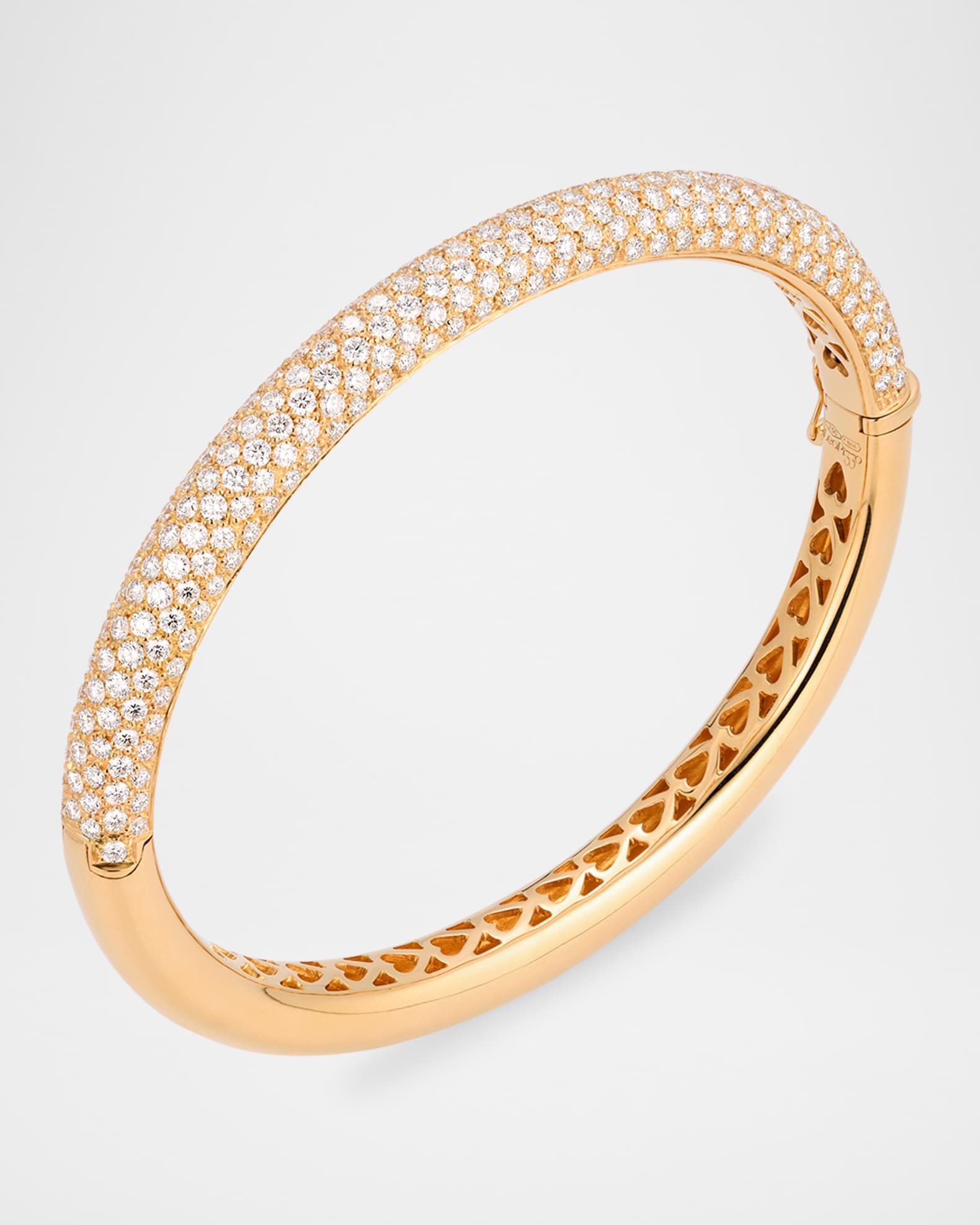 Leo Pizzo 18K Yellow Gold Thin Pavé Diamond Bangle | Neiman Marcus