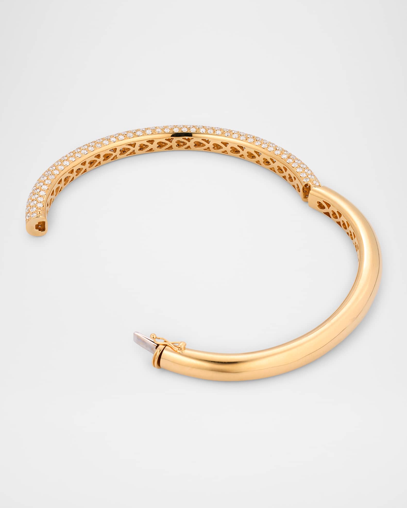 Leo Pizzo 18K Yellow Gold Thin Pavé Diamond Bangle | Neiman Marcus