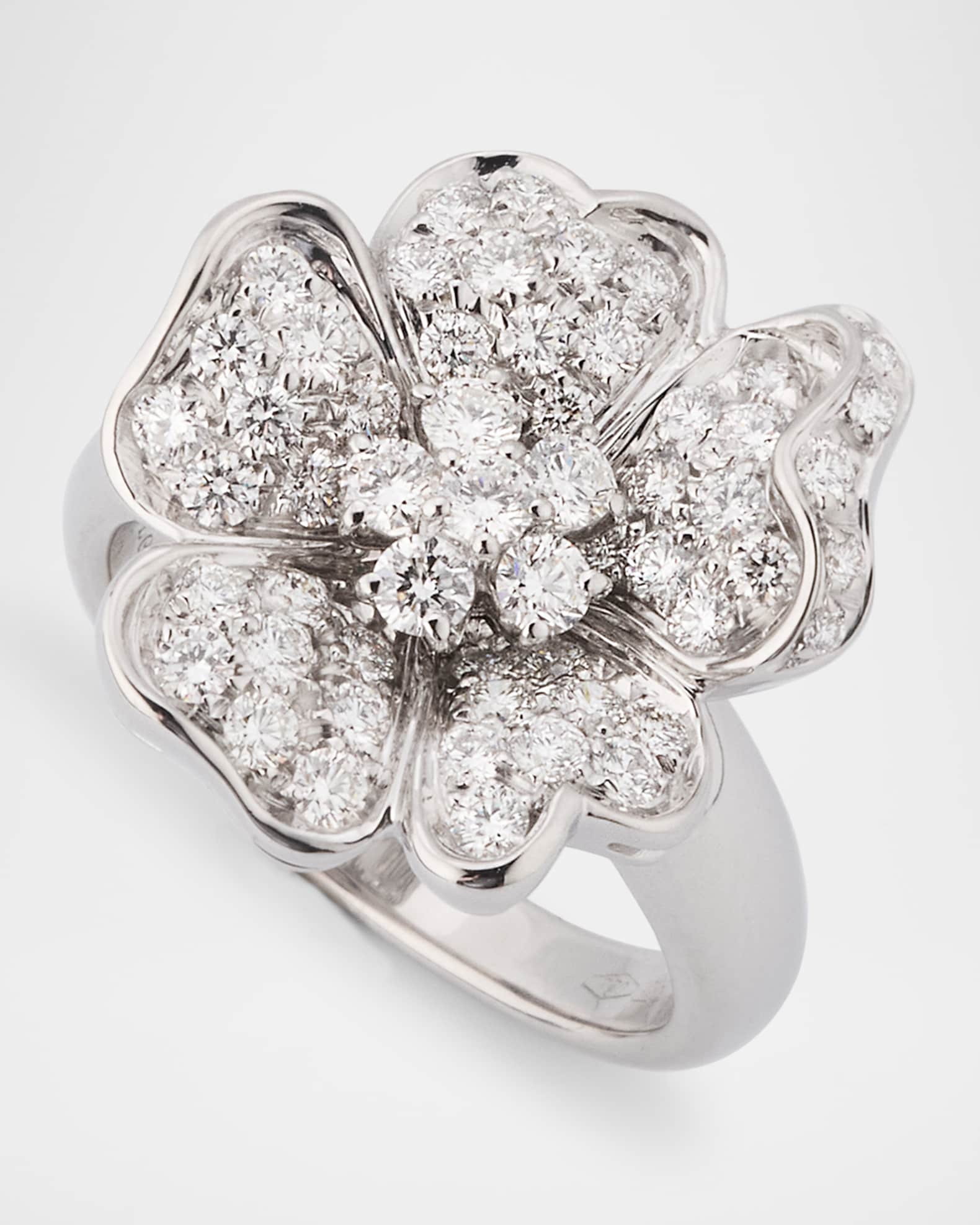 Leo Pizzo Flora 18K White Gold Diamond Ring | Neiman Marcus