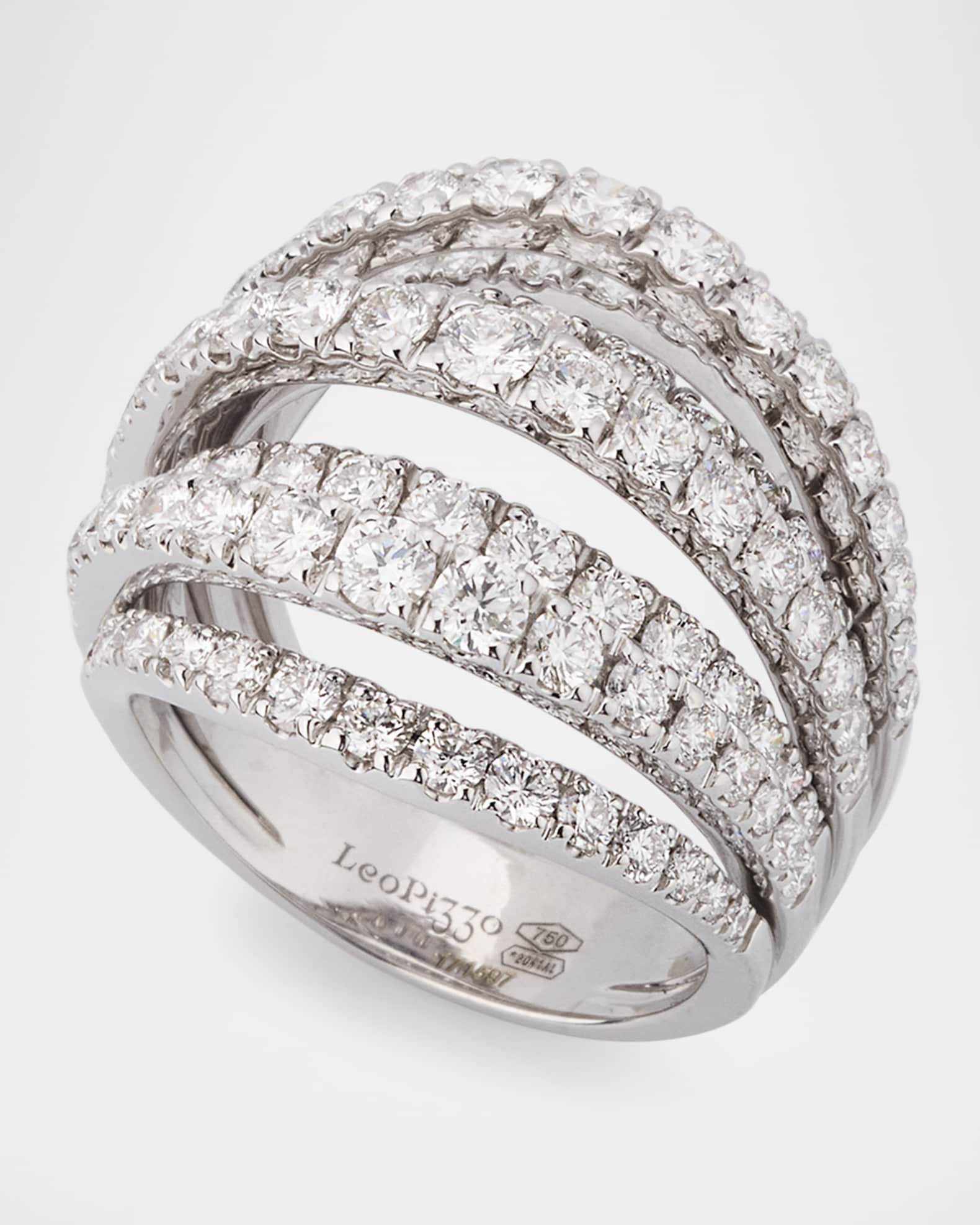 Leo Pizzo 18K White Gold Diamond Ring | Neiman Marcus