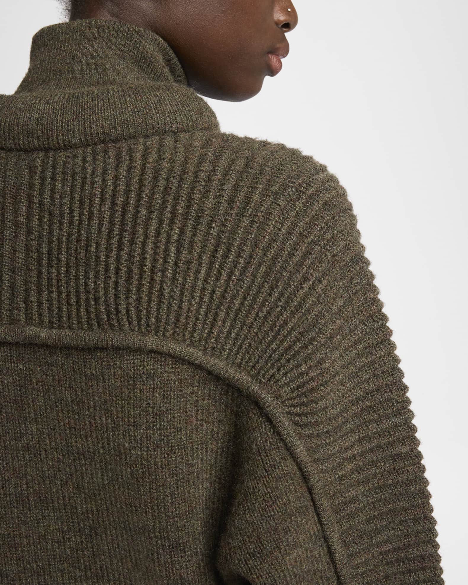 Isabel Marant Hilde Pleated-Knit Turtleneck Mini Sweater Dress | Neiman ...