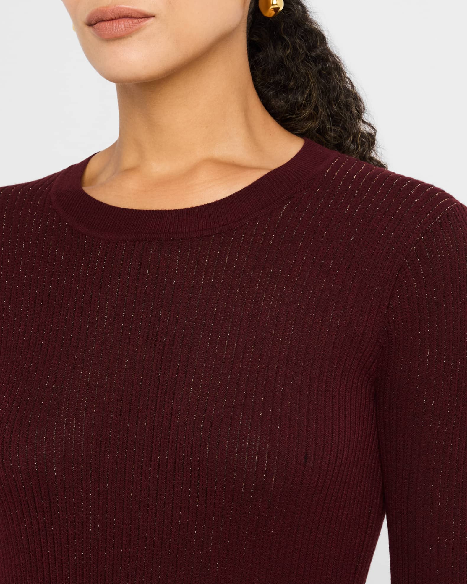 Ulla Johnson Mila Shimmer Ribbed Maxi Sweater Dress | Neiman Marcus