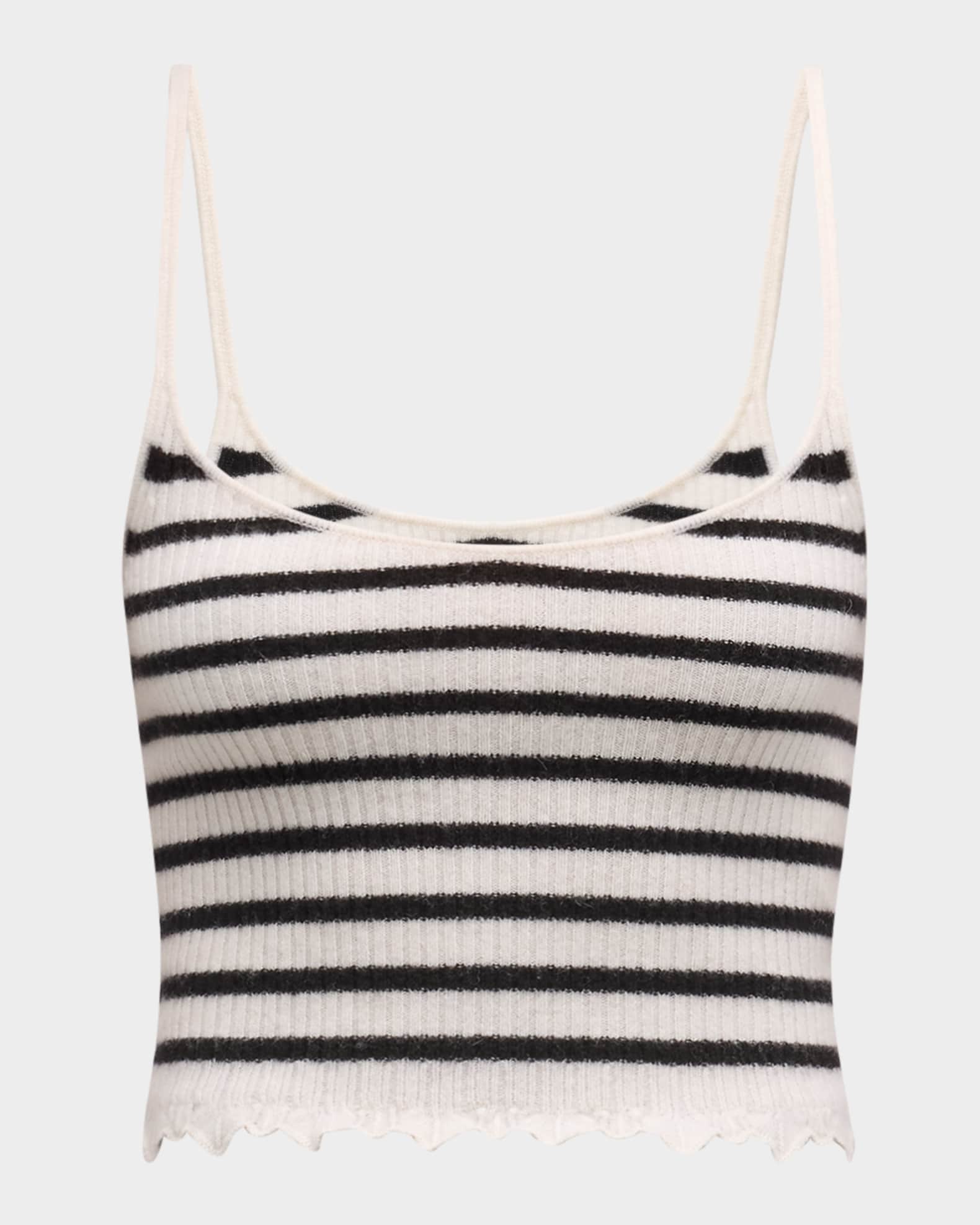 Ulla Johnson Klea Stripe Cropped Tank Top | Neiman Marcus