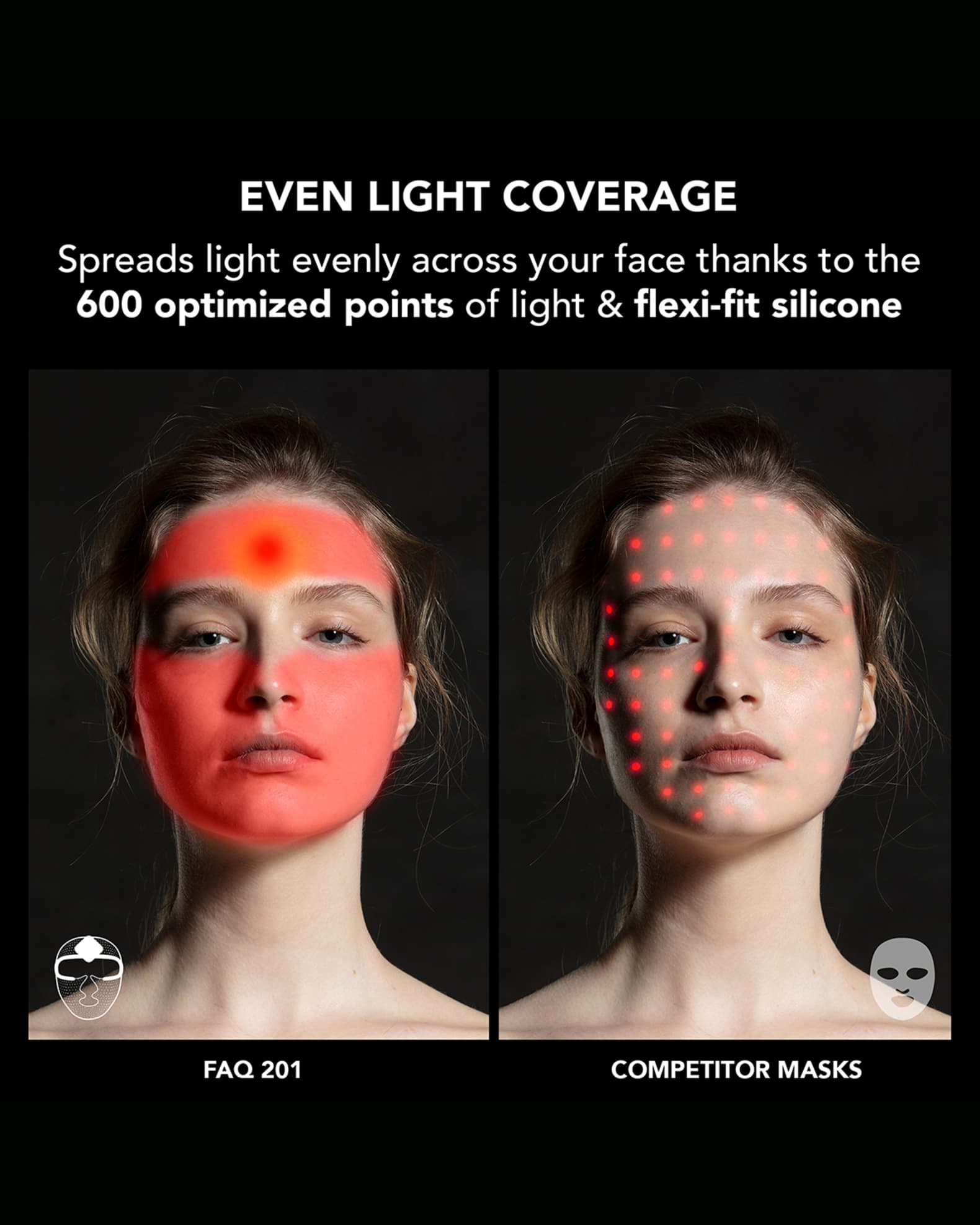 Foreo FAQ 201 Ultra-Lightweight Silicone RGB LED Face Mask | Neiman Marcus