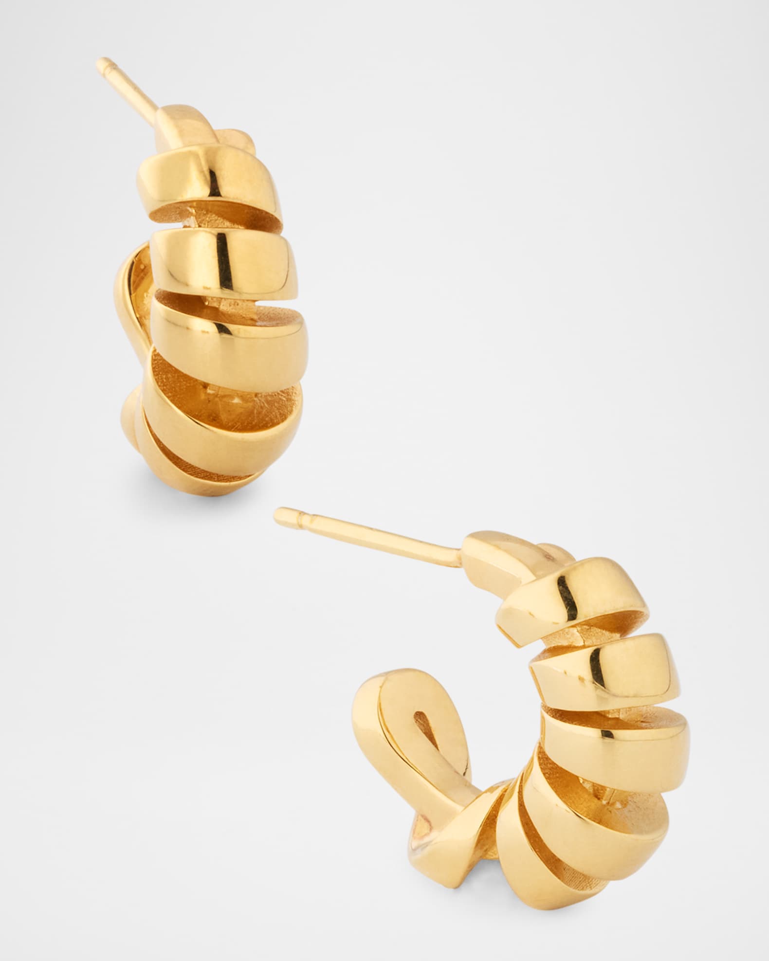 Bottega Veneta Twist Hoop Earrings | Neiman Marcus