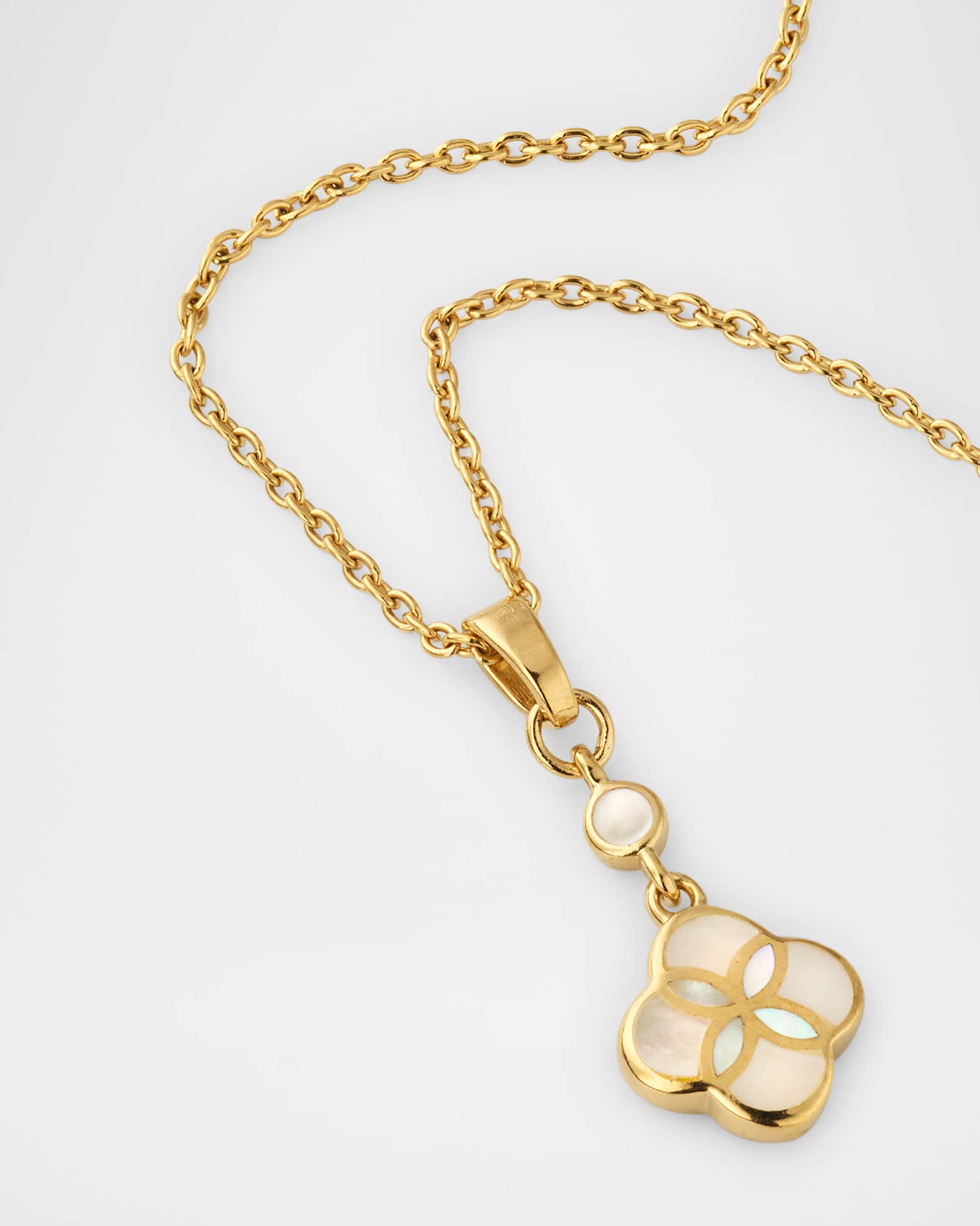 Jan Leslie Single Petal Mother of Pearl Drop Necklace | Neiman Marcus