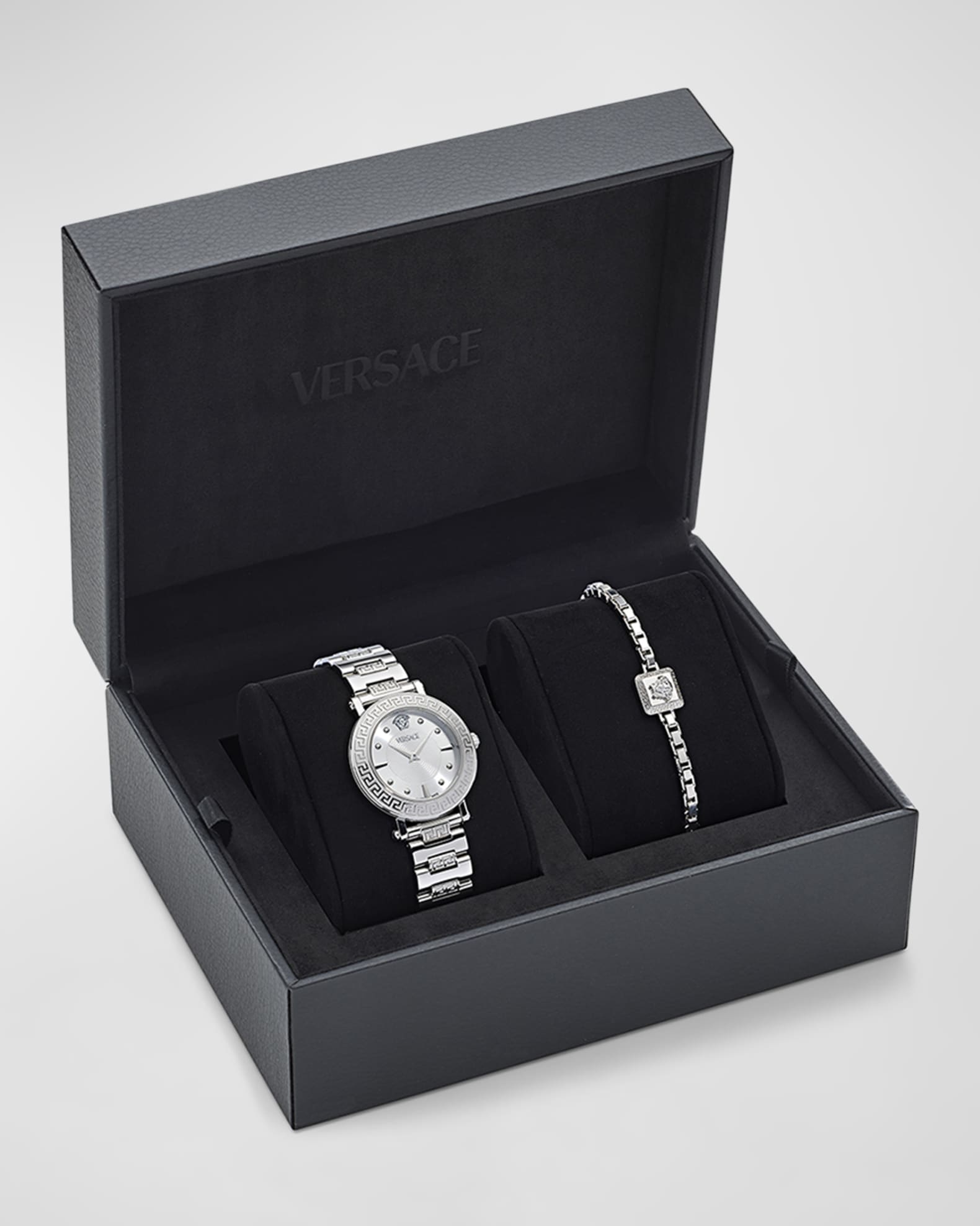 Versace 35mm Greca Sphere Watch with Bracelet Strap, Stainless Steel ...