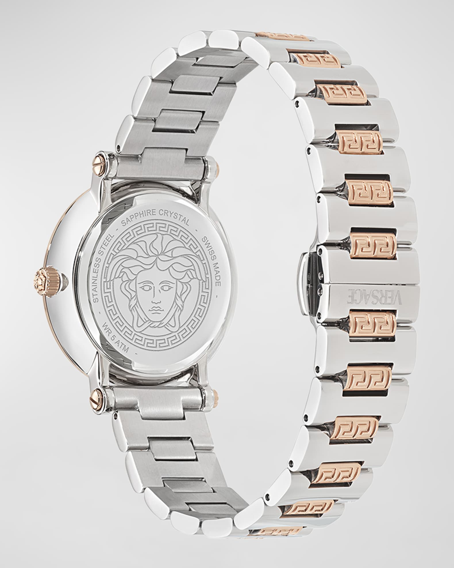 Versace 35mm Greca Sphere Watch with Bracelet Strap, Two Tone | Neiman ...