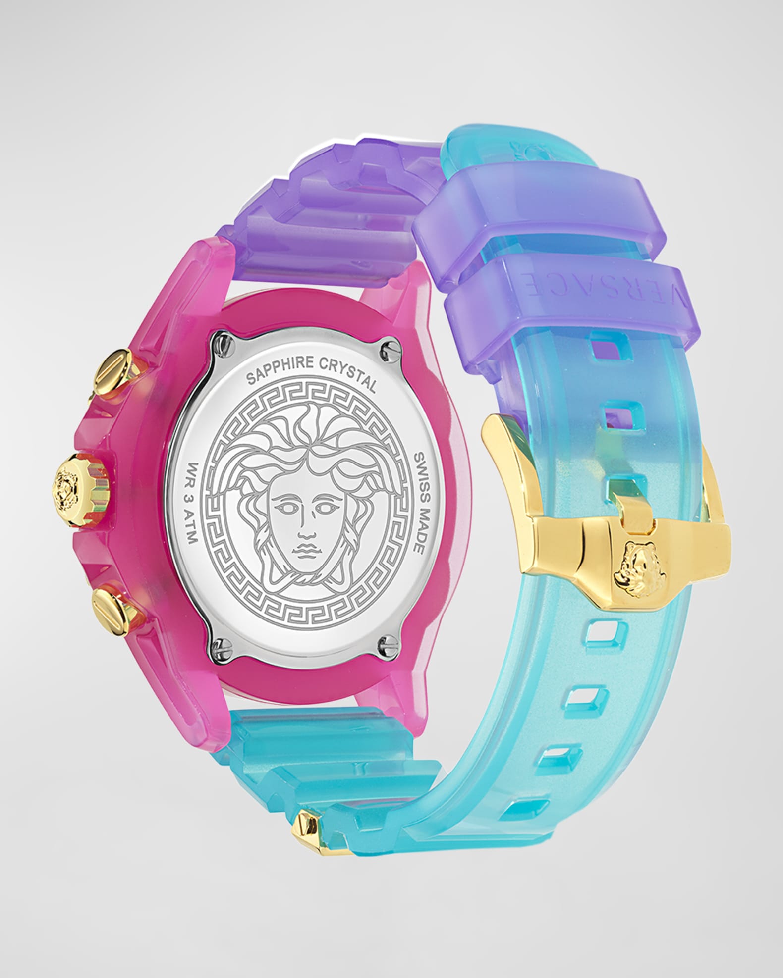 Versace Men's Icon Active Silicone-Strap Chronograph Watch, 44mm ...