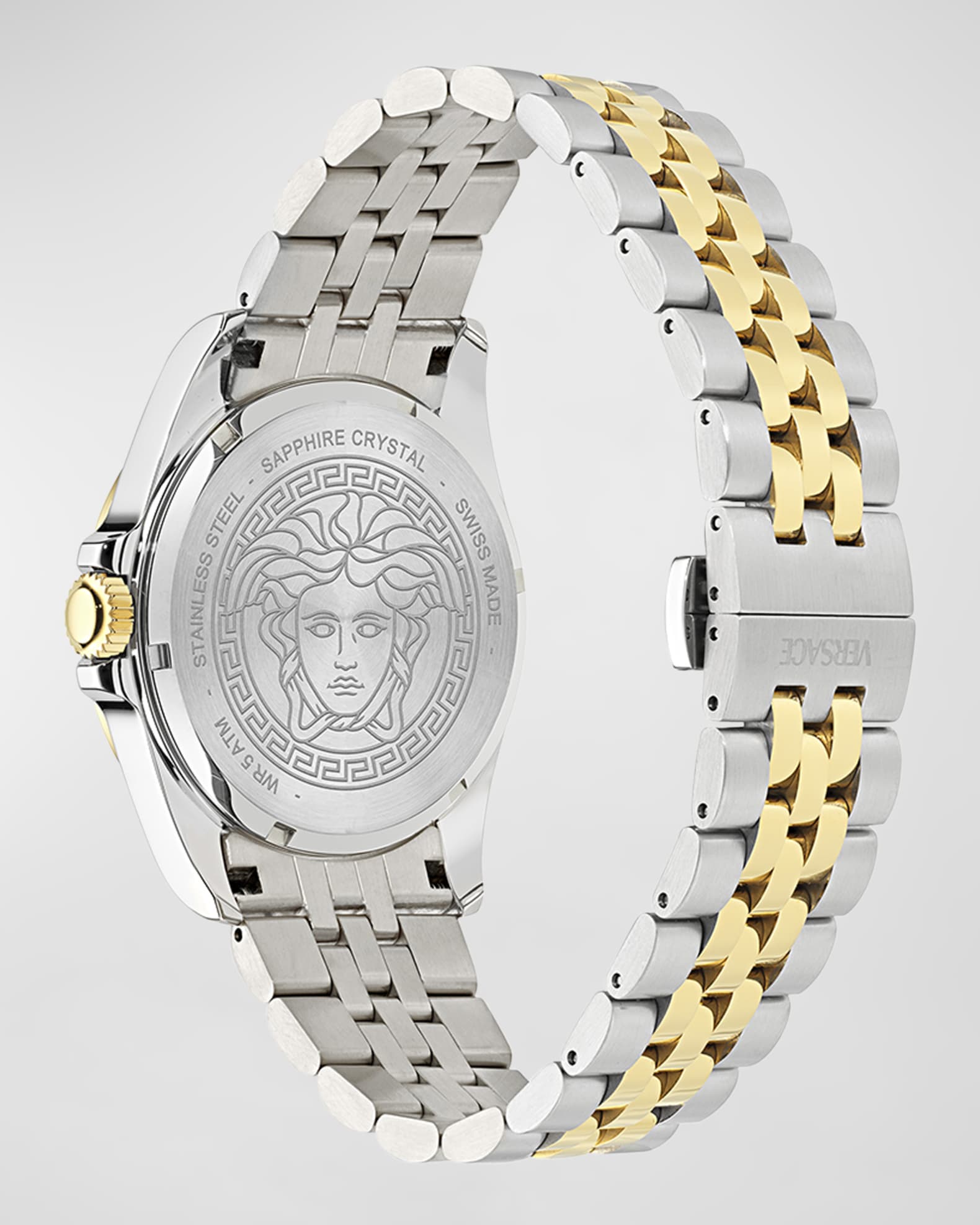 Versace Anteo Two-Tone Bracelet Watch, 41mm | Neiman Marcus