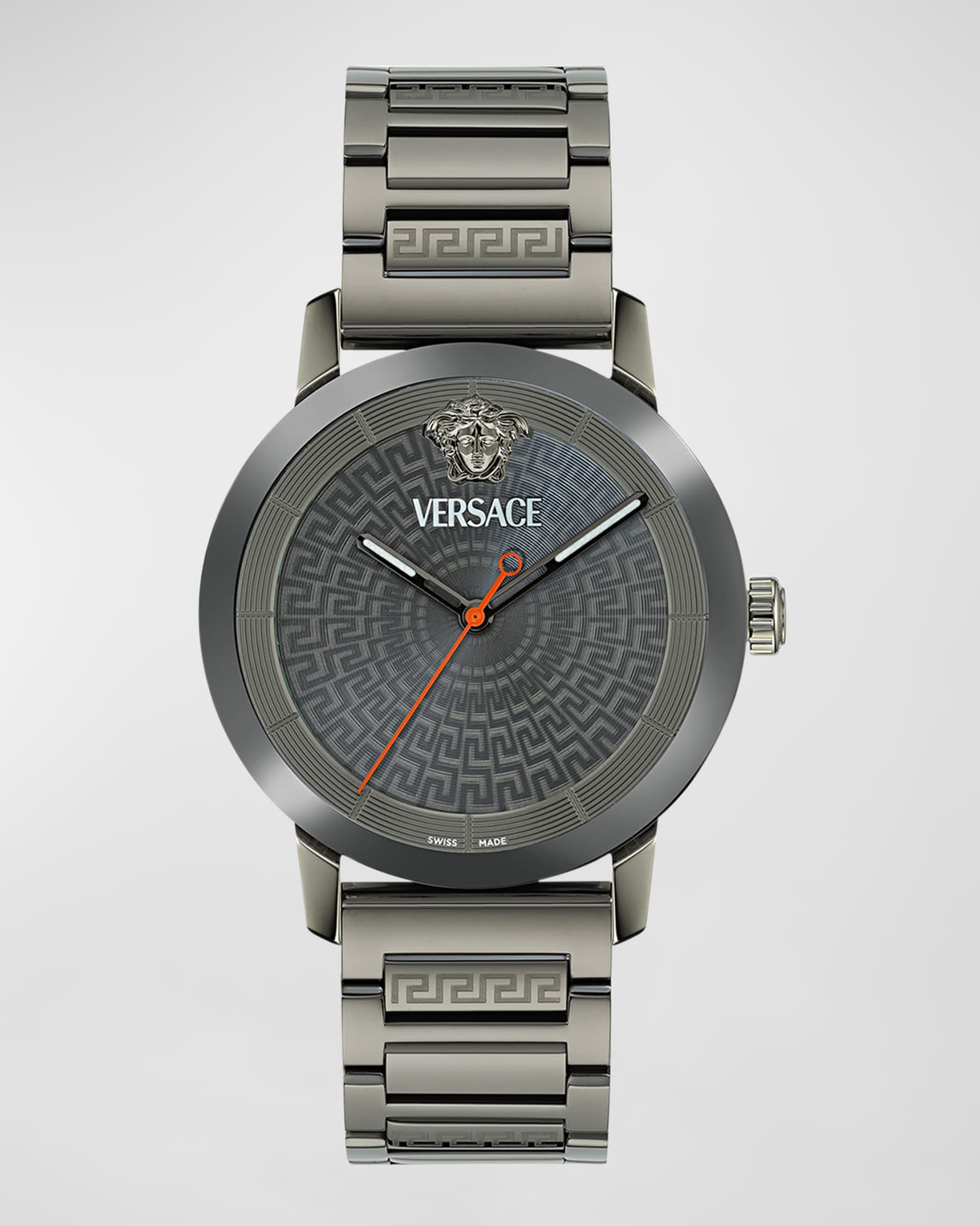 Versace Men's V-Helix IP Gunmetal Bracelet Watch, 40mm | Neiman Marcus