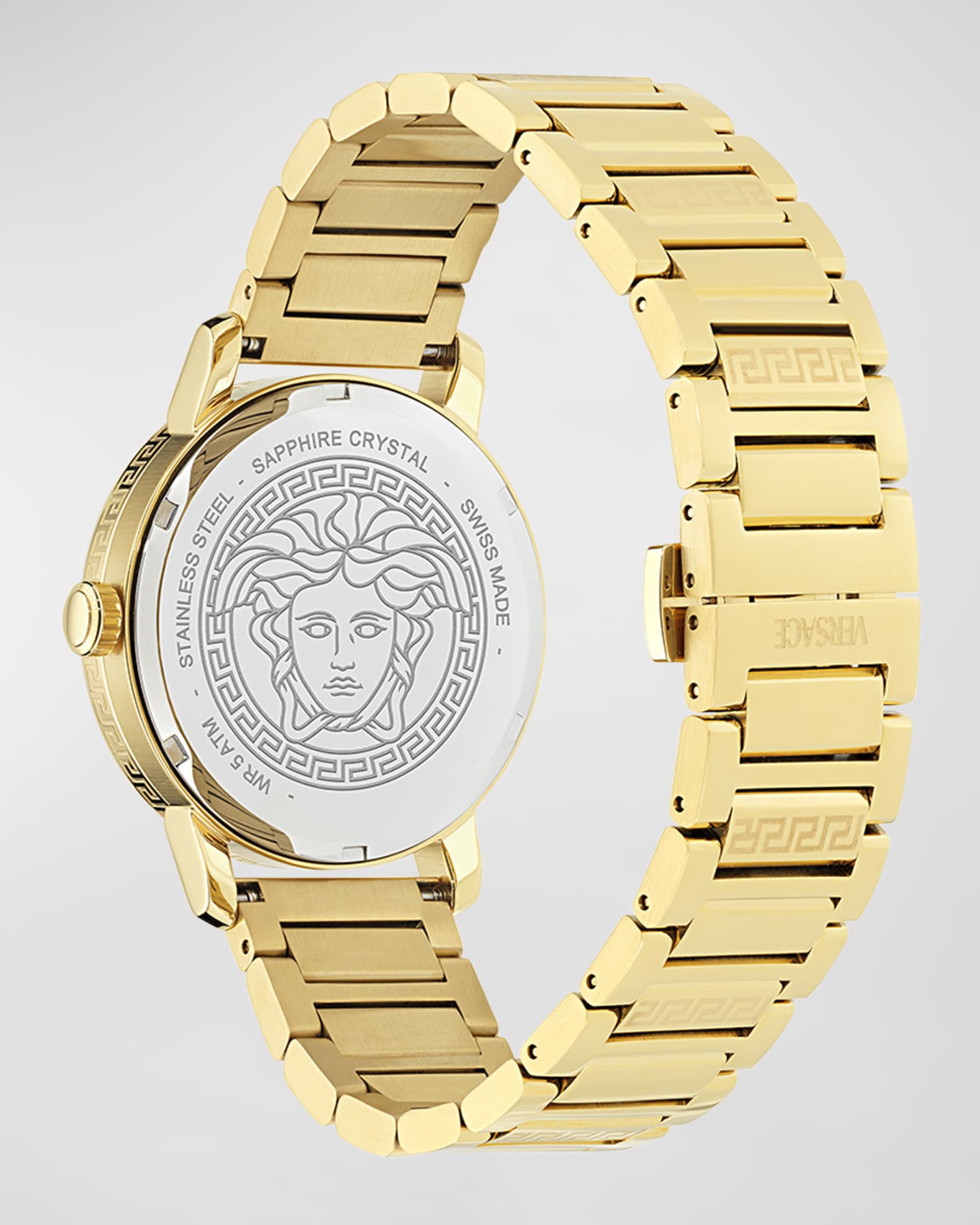 Versace Men's V-Helix IP Yellow Gold Bracelet Watch, 40mm | Neiman Marcus