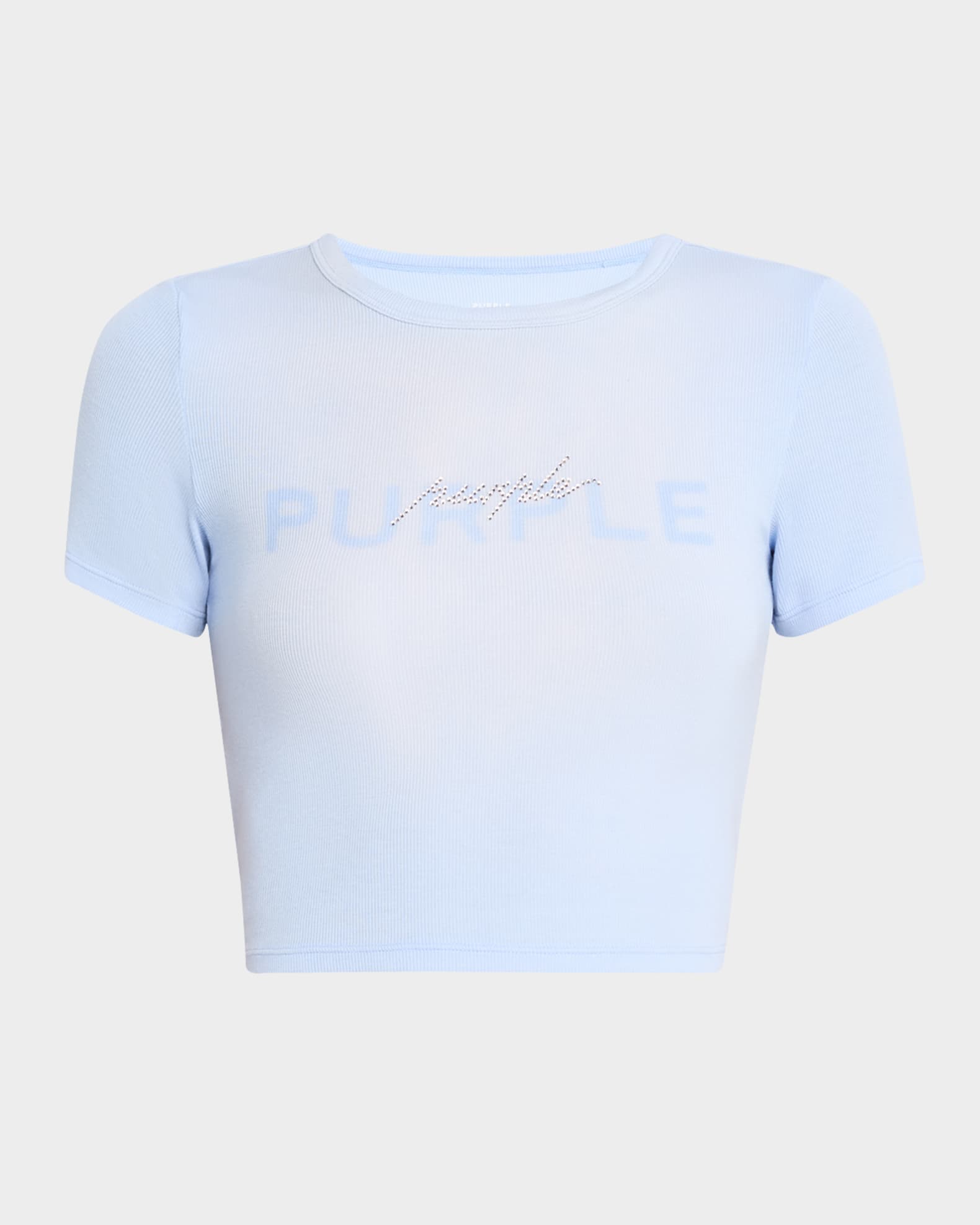 PURPLE Rib Logo Baby Tee | Neiman Marcus