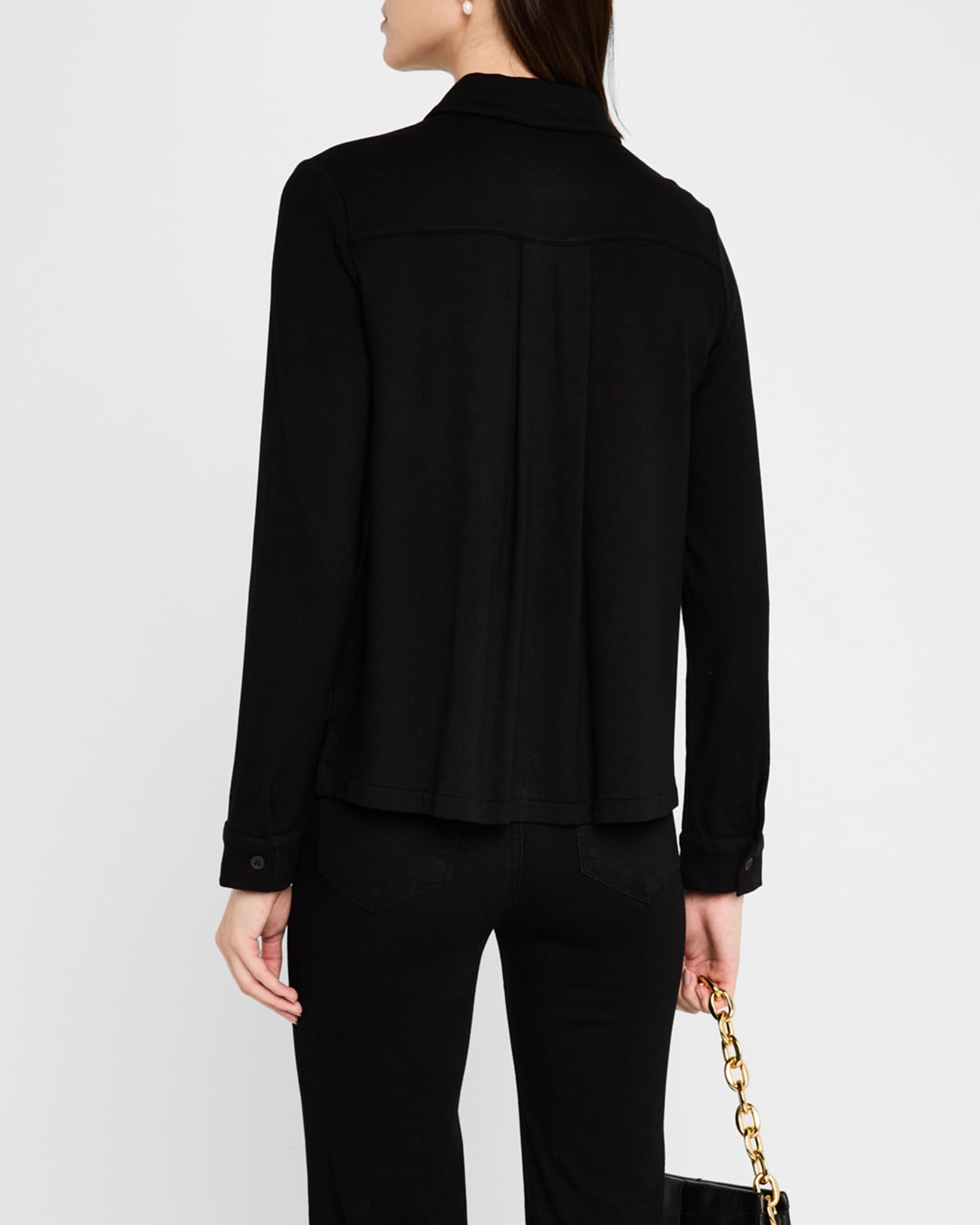 Majestic Filatures Button-Down French Terry Shirt | Neiman Marcus