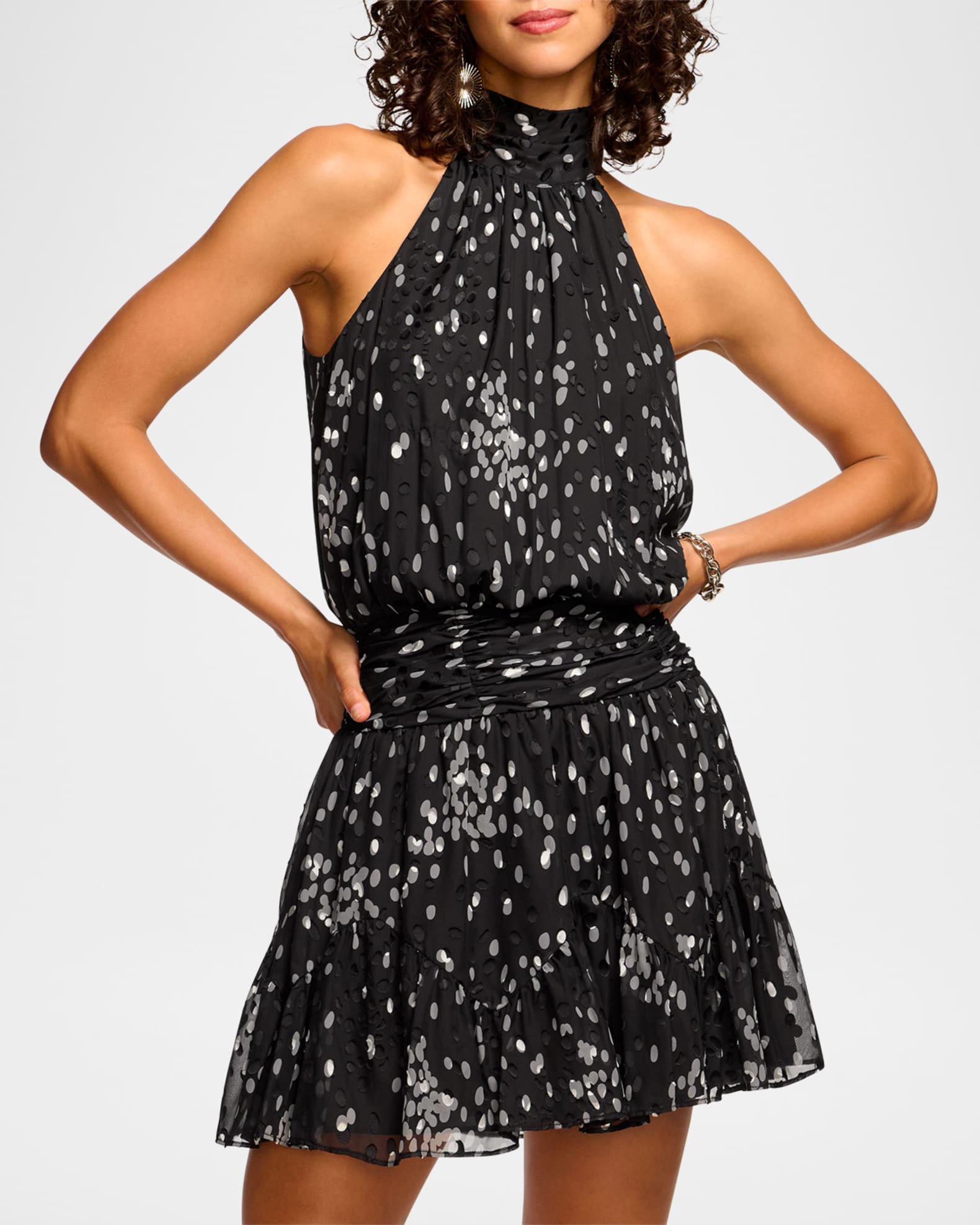 Ramy Brook Lorelei Halter Mini Dress | Neiman Marcus