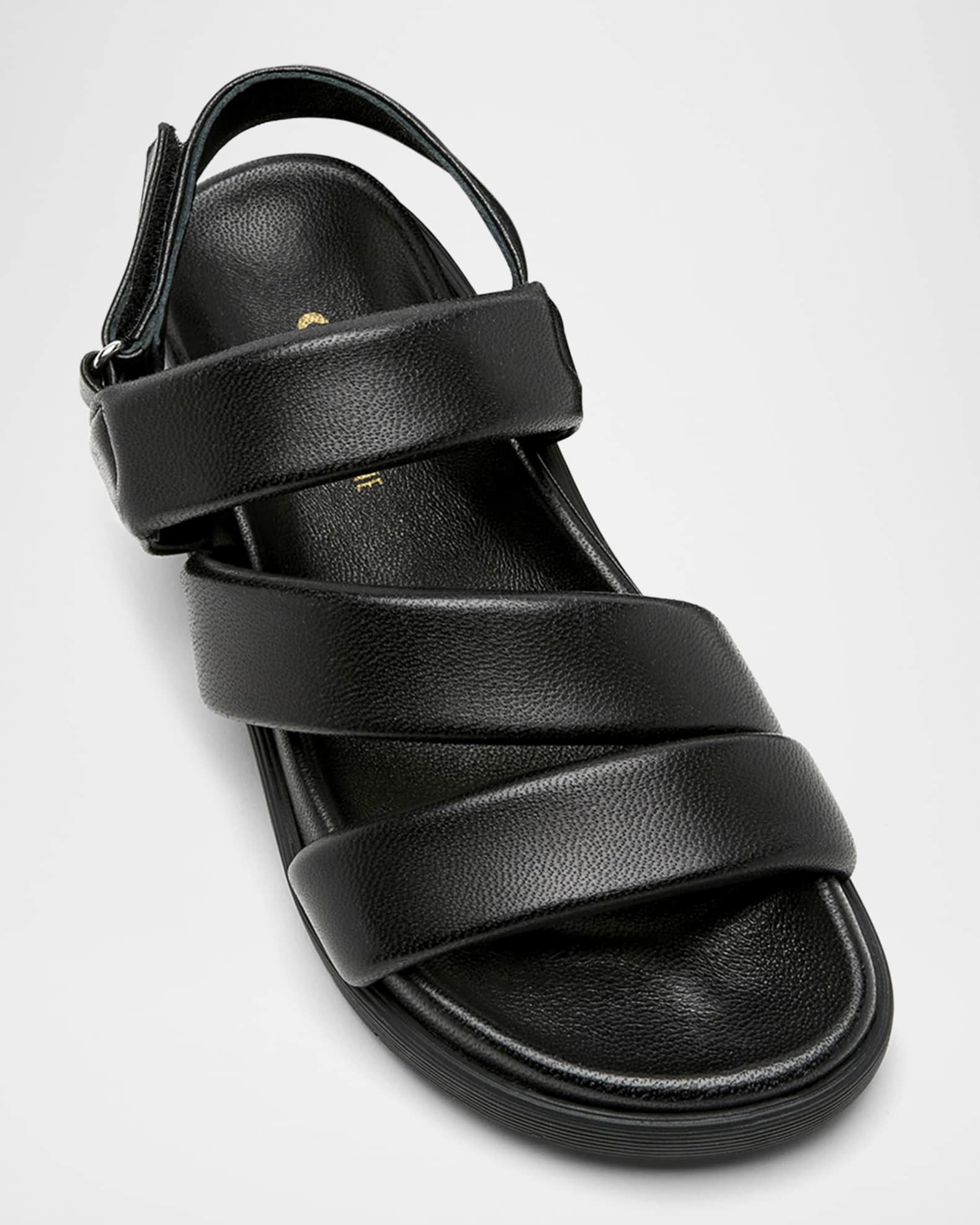 La Canadienne Garritt Leather Triple-Strap Slingback Sandals | Neiman ...
