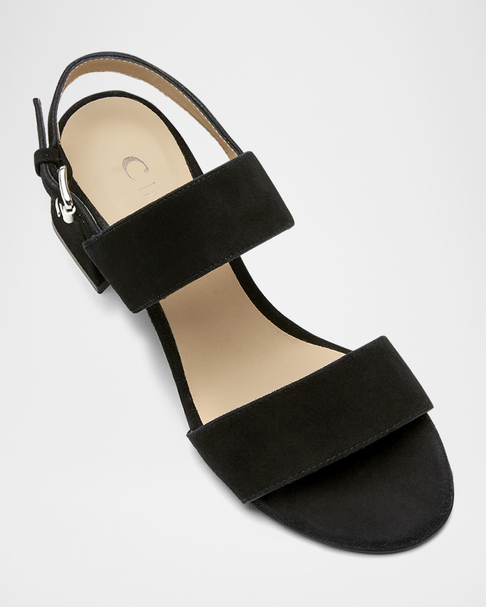 La Canadienne Flemming Suede Dual-Strap Slingback Sandals | Neiman Marcus