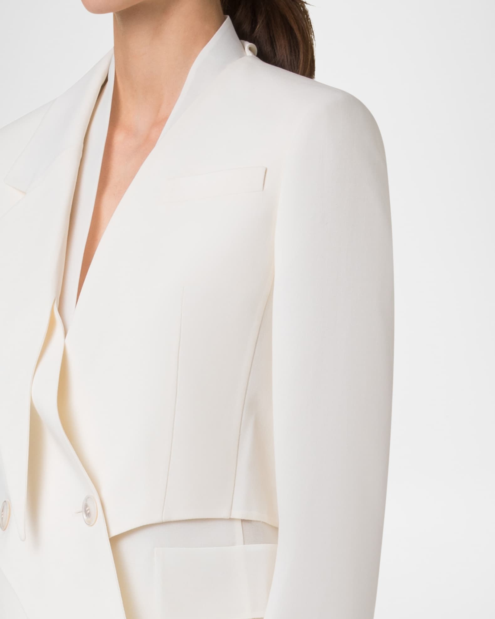 Akris Amie Short Wool Double-Face Jacket | Neiman Marcus