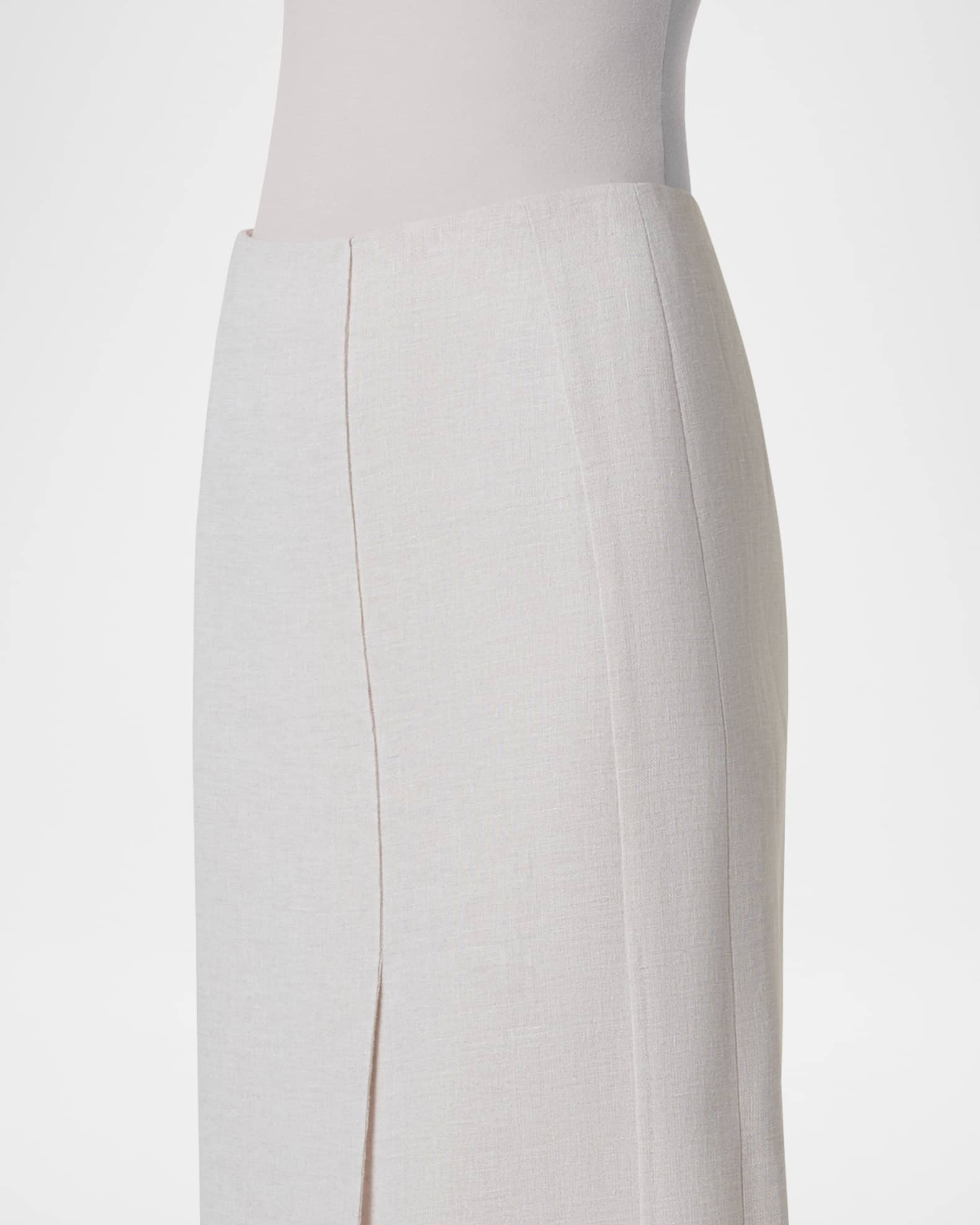 Akris Twisted Linen Double-Face Midi Pencil Skirt | Neiman Marcus