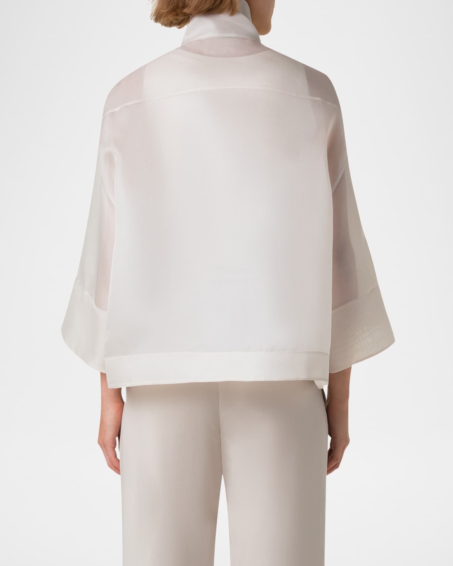Akris Philia Panama Silk Jacket | Neiman Marcus