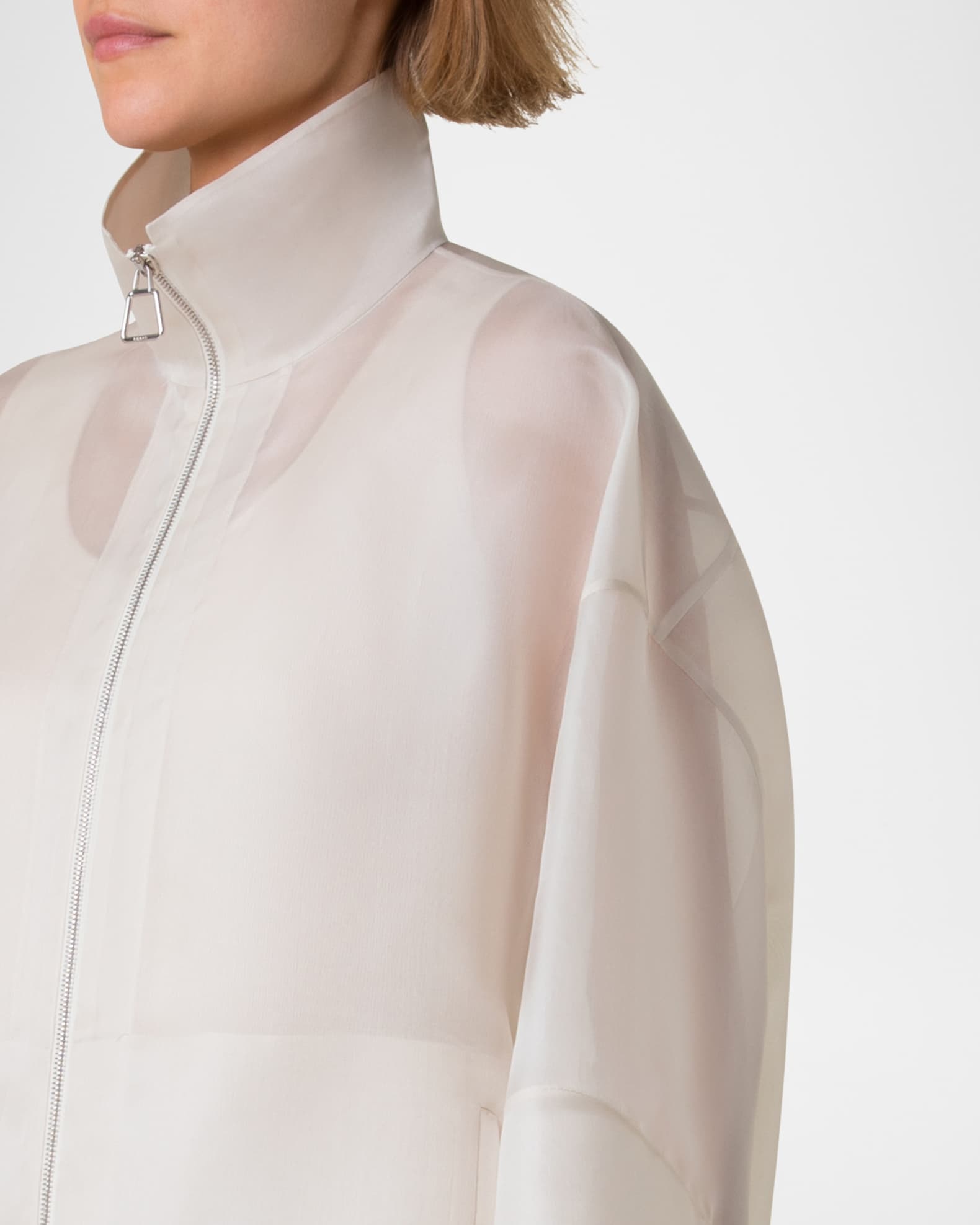 Akris Philia Panama Silk Jacket | Neiman Marcus
