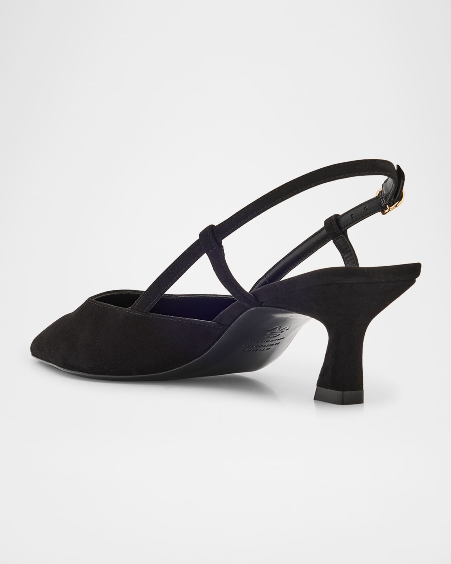 Stuart Weitzman Vinnie Suede Kitten Slingback Pumps | Neiman Marcus