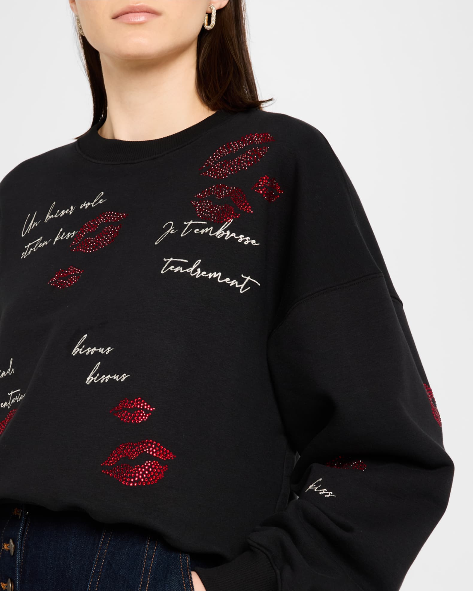 Cinq a Sept Brandy Kissing Booth Sequined Pullover | Neiman Marcus