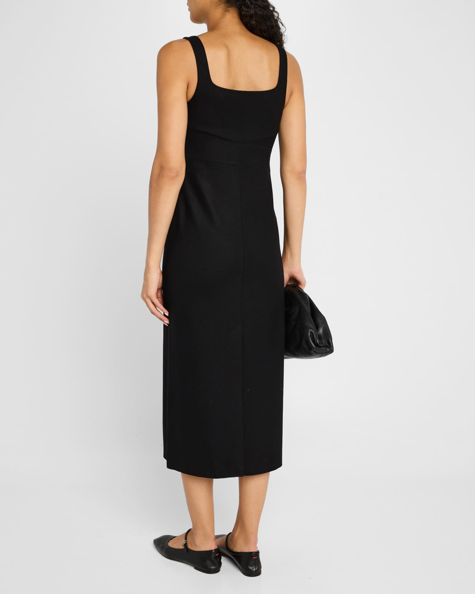 Vince Square-Neck Column Midi Dress | Neiman Marcus
