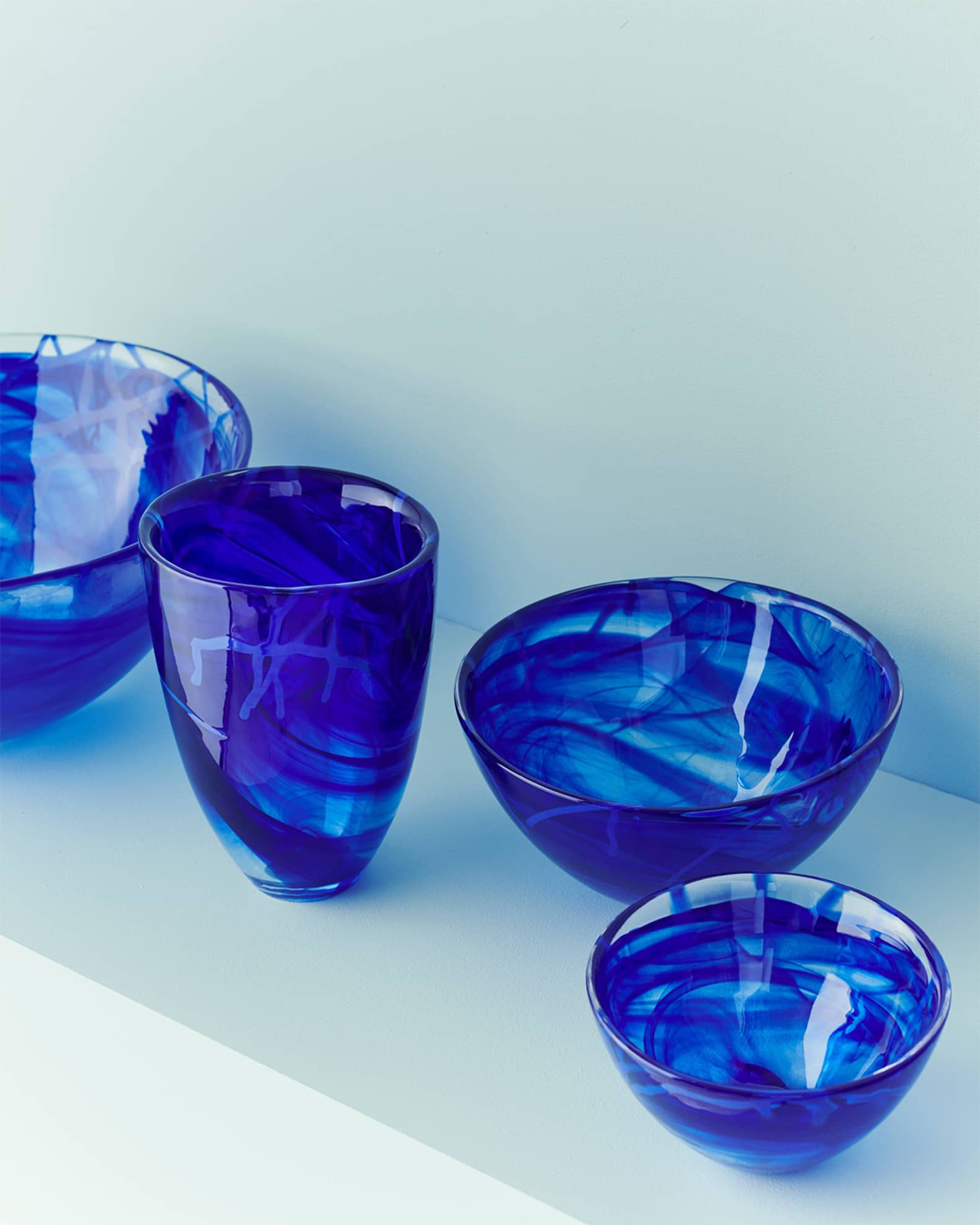 Kosta Boda Contrast Dish Blue | Neiman Marcus