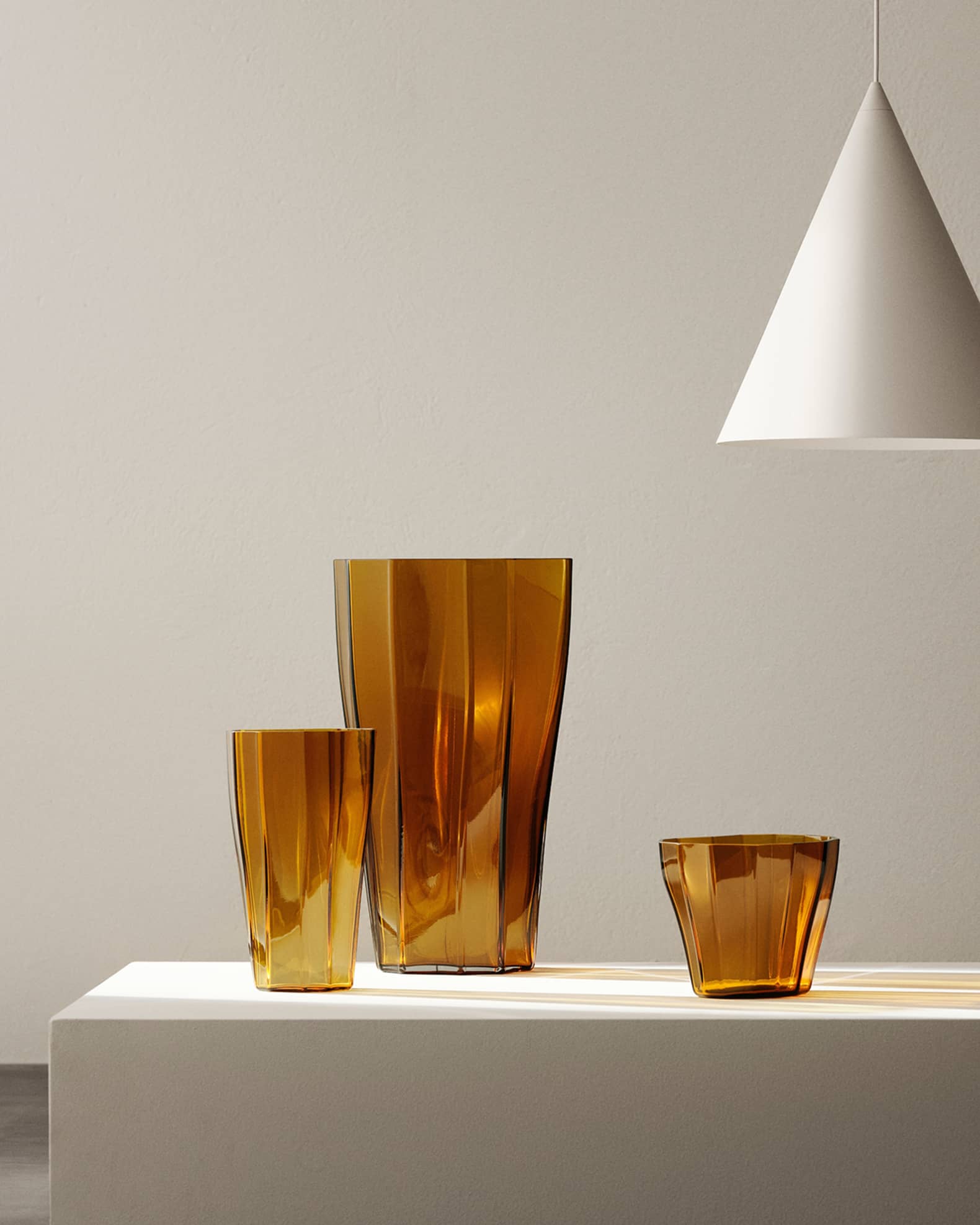 Orrefors Reed Low Glass Vase | Neiman Marcus