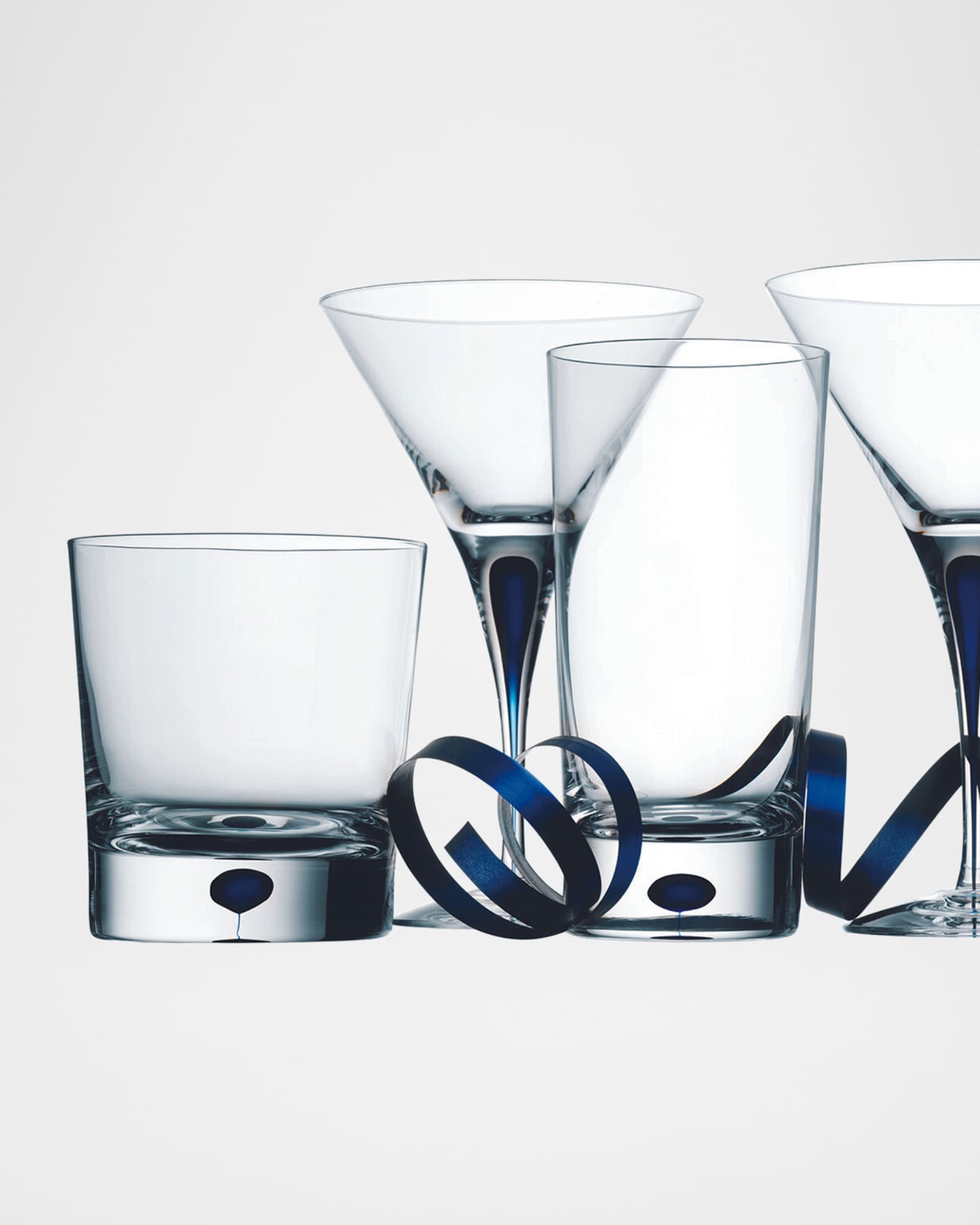Orrefors Intermezzo Blue Double Old-Fashioned Glasses, Set of 2 ...