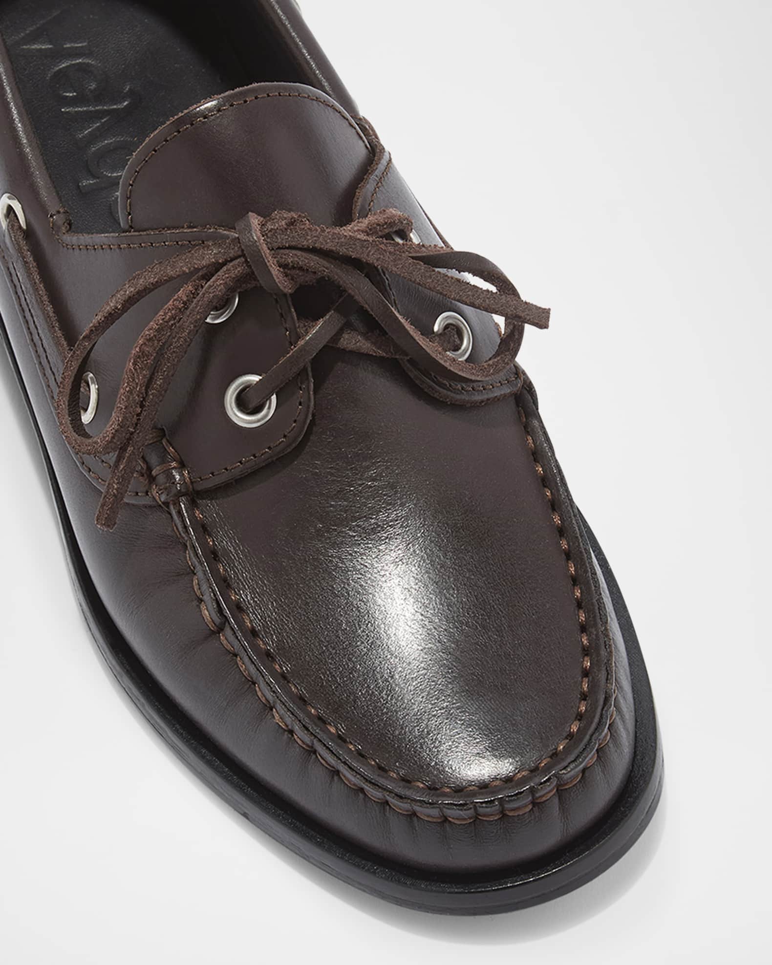 Aeyde Harris Calfskin Lace-Up Loafers | Neiman Marcus