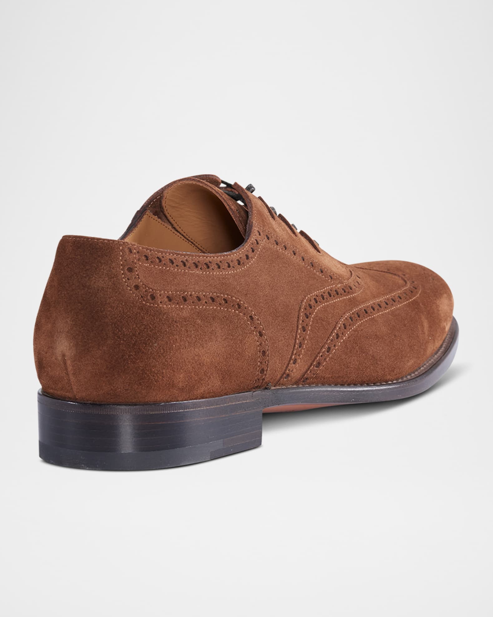 Paul Stuart Men's Suede Brogue Wingtip Derby Shoes | Neiman Marcus