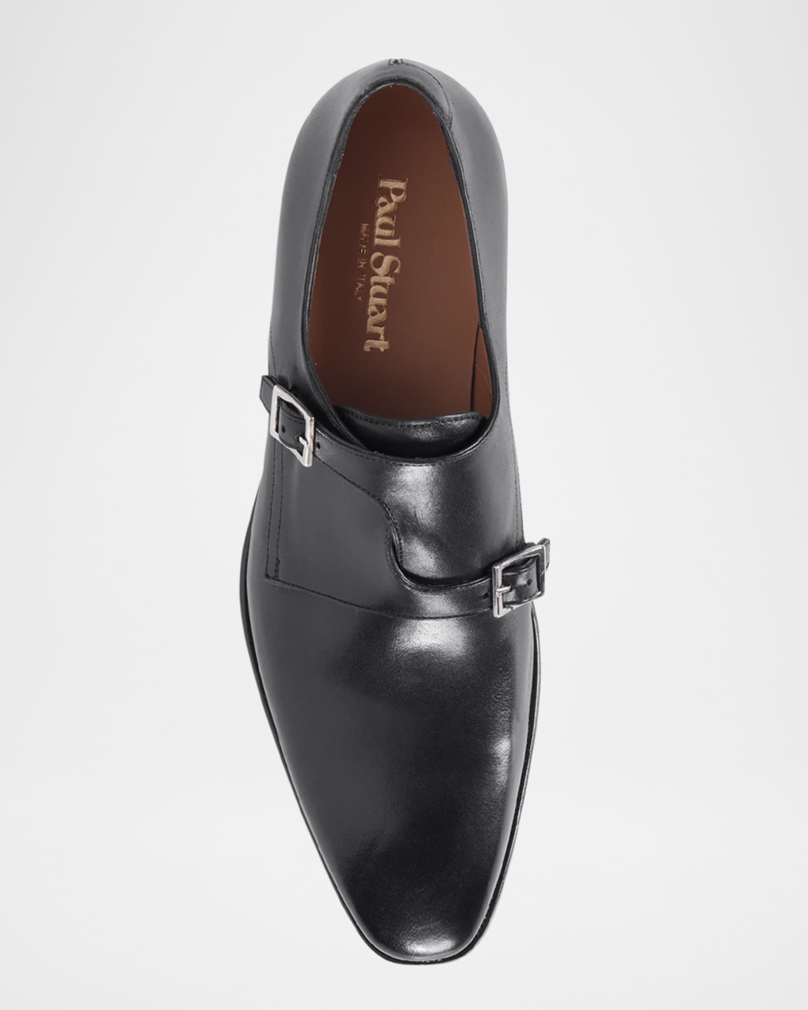 Paul Stuart Men's Samson Leather Monk Strap Loafers | Neiman Marcus