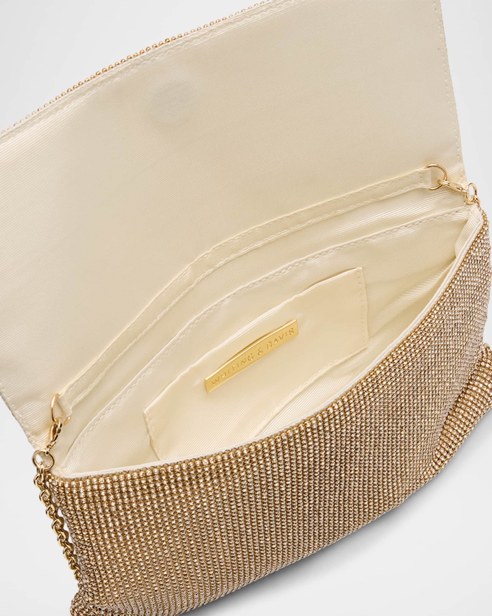 Whiting & Davis Evening Flap Mesh Clutch Bag | Neiman Marcus