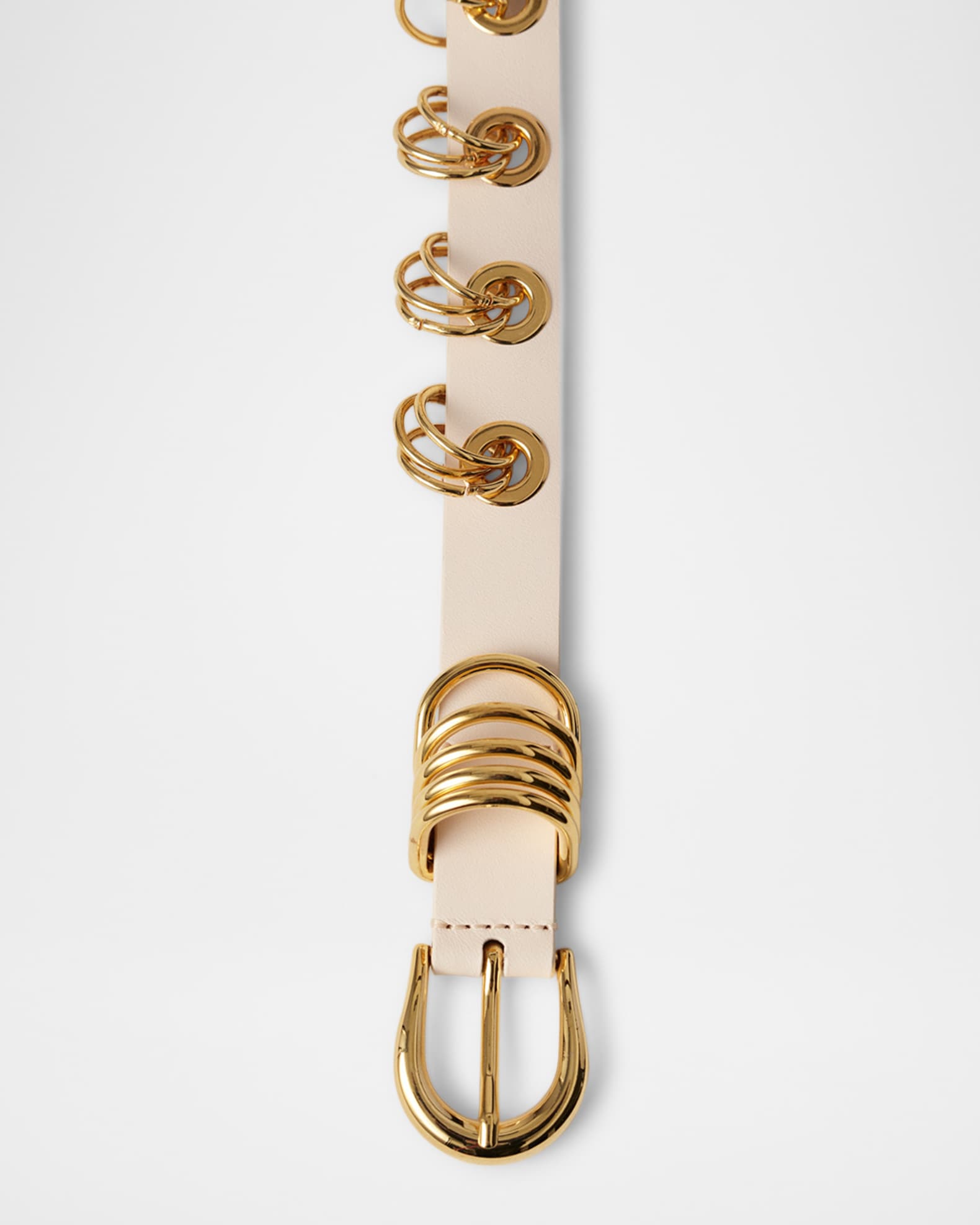 Dehanche Revenge Grommet Rivet & Rings Leather Belt | Neiman Marcus