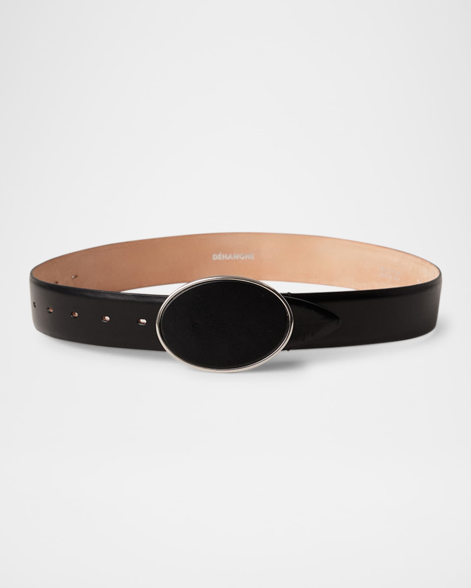 Dehanche Flint Buckle Leather Belt | Neiman Marcus