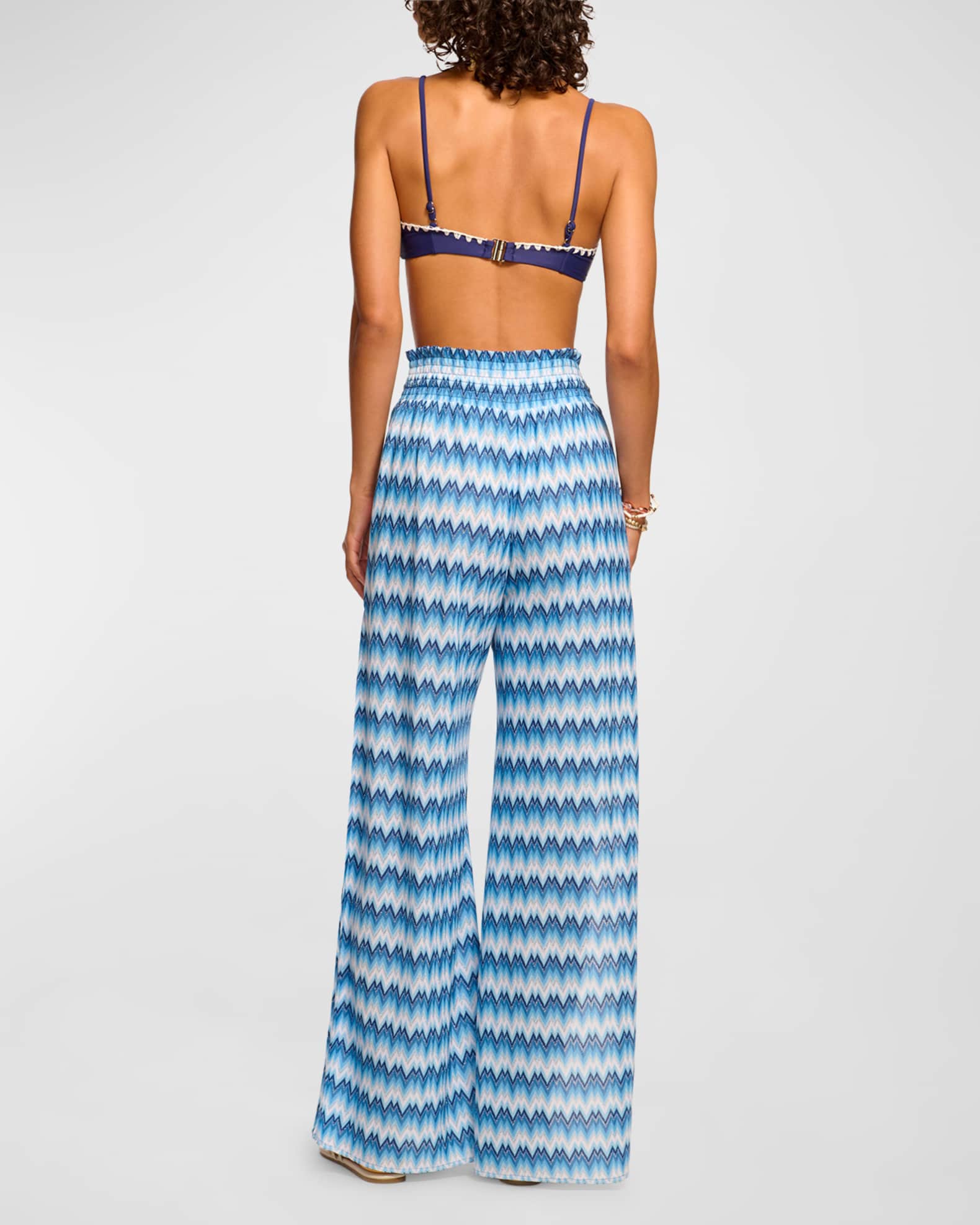 Ramy Brook Chevron Glora Drawstring Pants | Neiman Marcus
