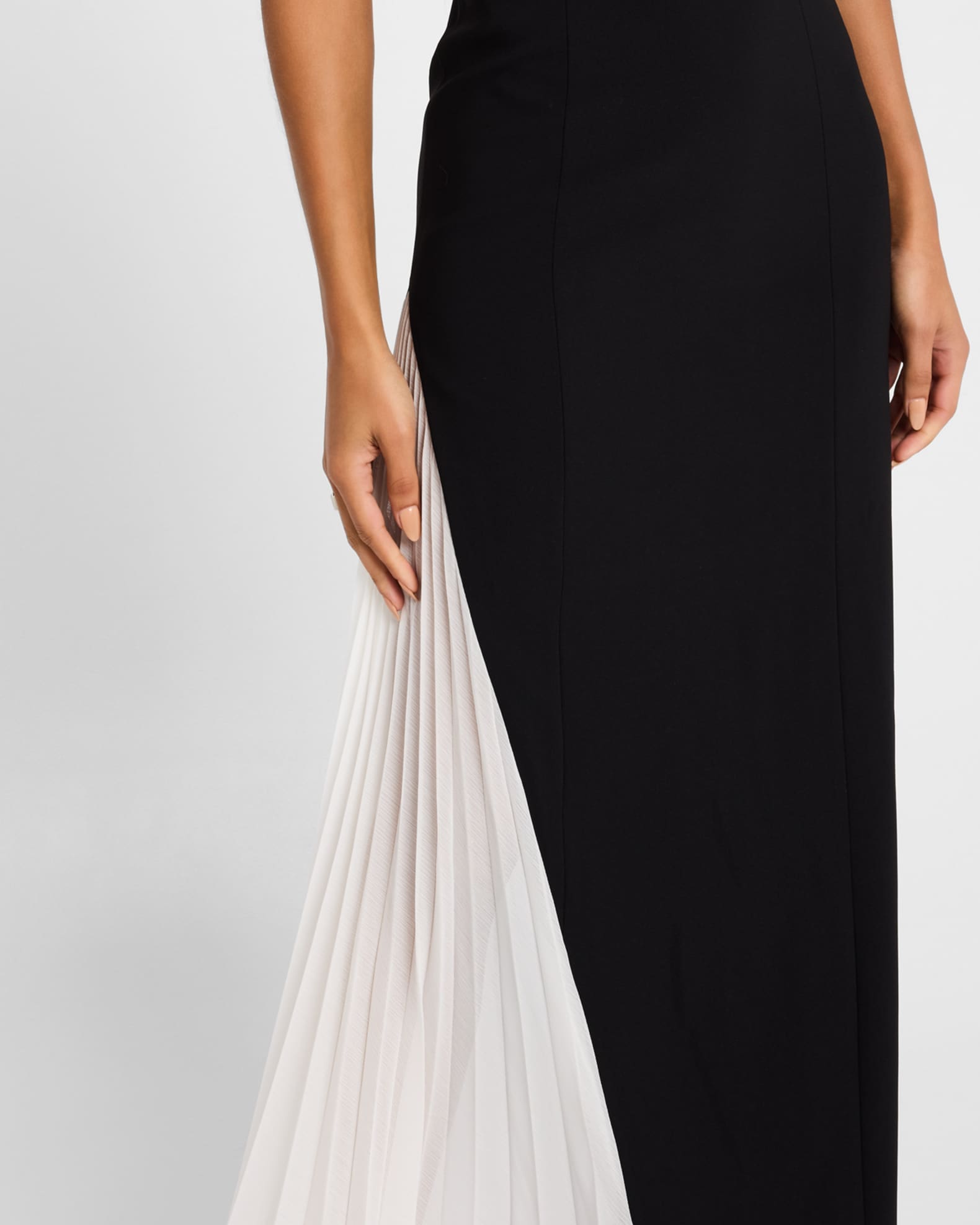 Alice + Olivia Retha Strapless Maxi Dress with Godet-Pleated Side Panel ...