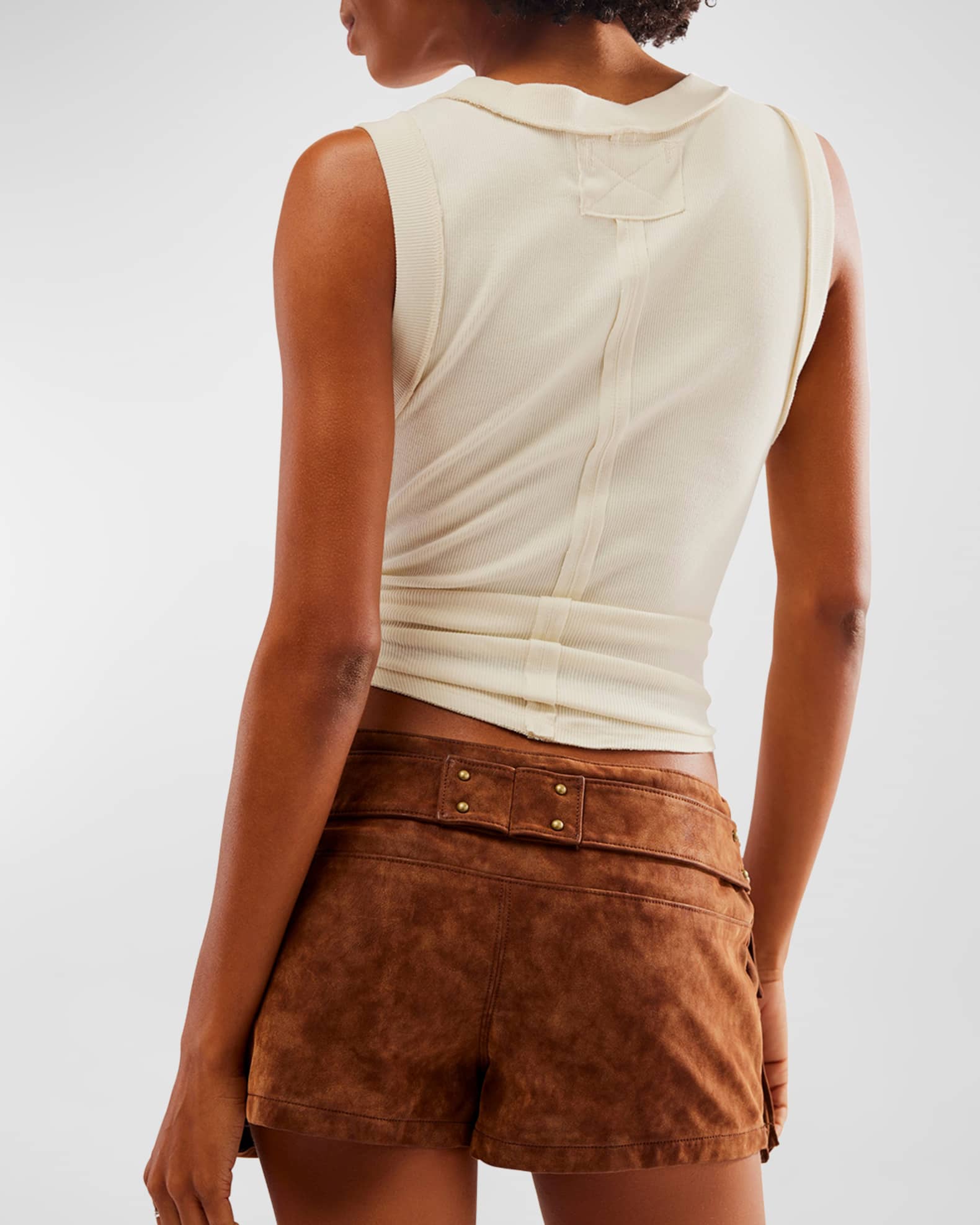 Free People We The Free Micro Mini Vegan Suede Skort | Neiman Marcus