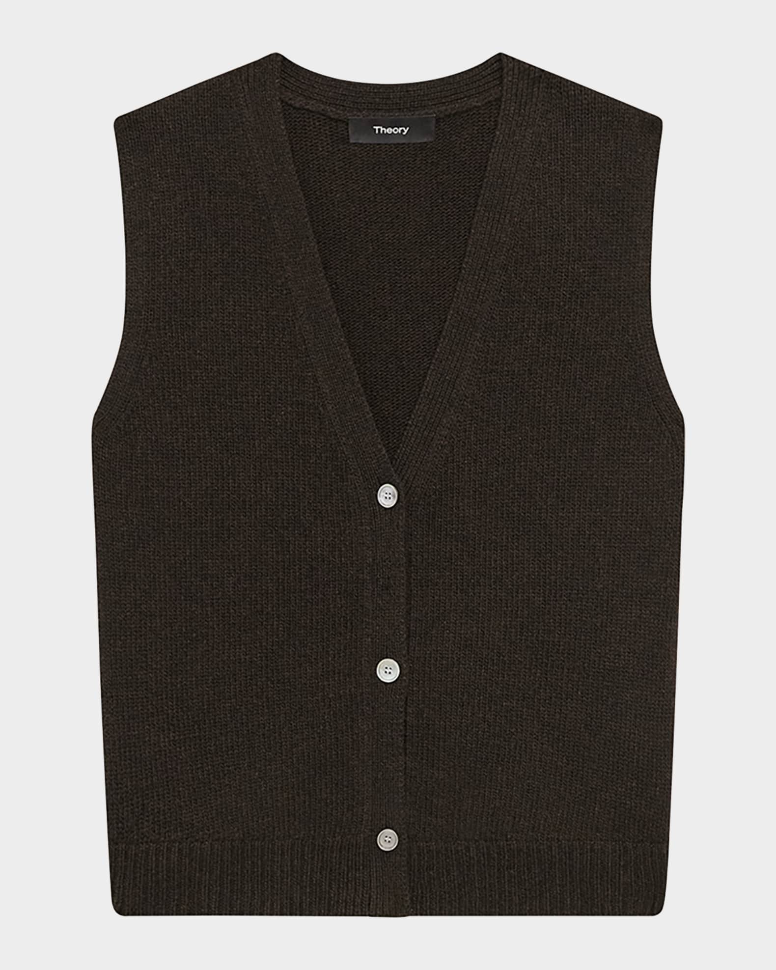 Theory Felted Wool-Cashmere Button Vest | Neiman Marcus
