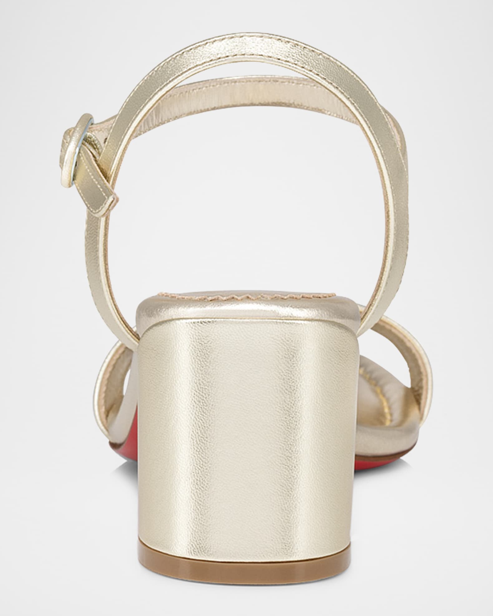 Christian Louboutin 55mm Miss Jane Metallic Sandals | Neiman Marcus