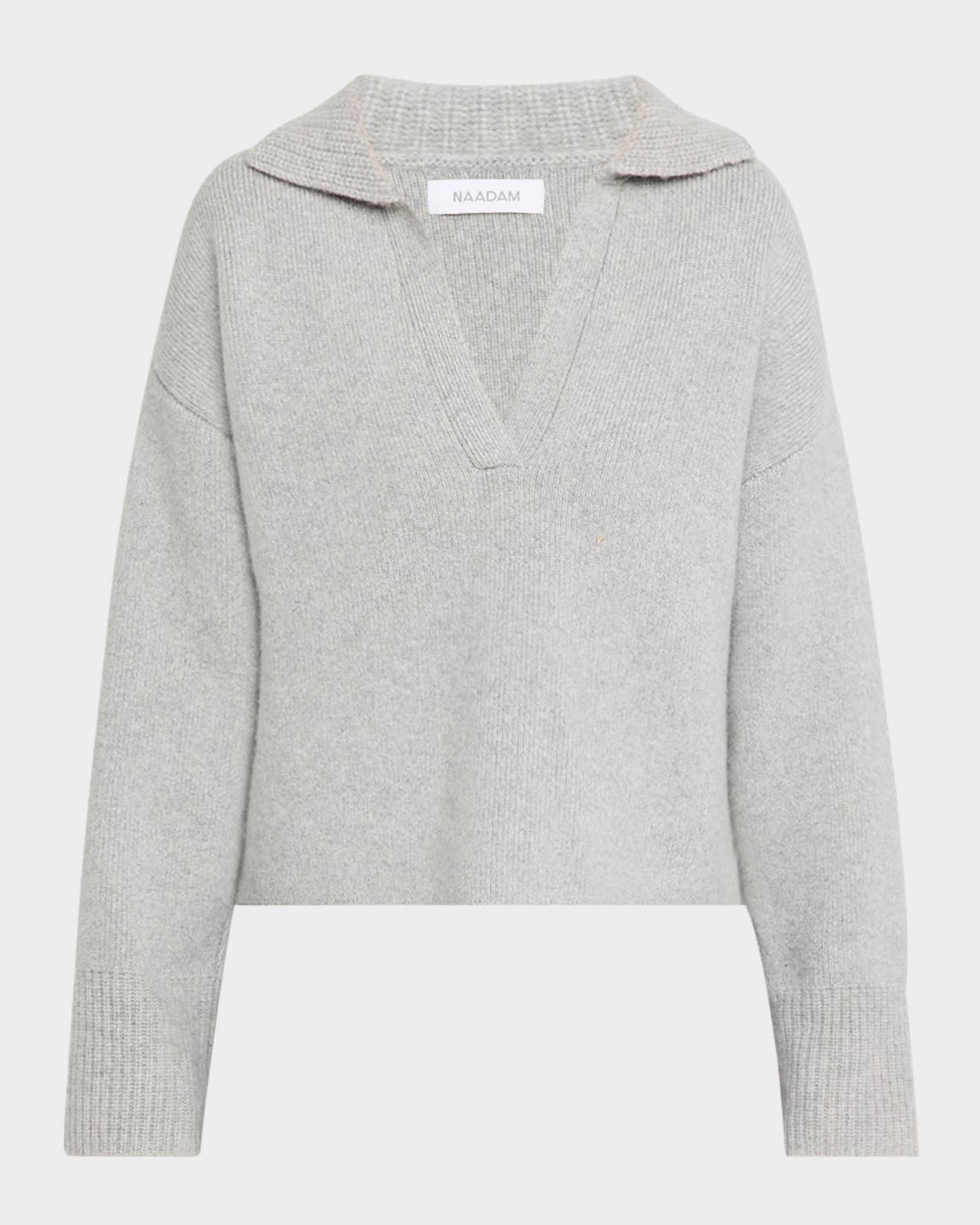 Naadam Ribbed Cashmere Polo Sweater | Neiman Marcus