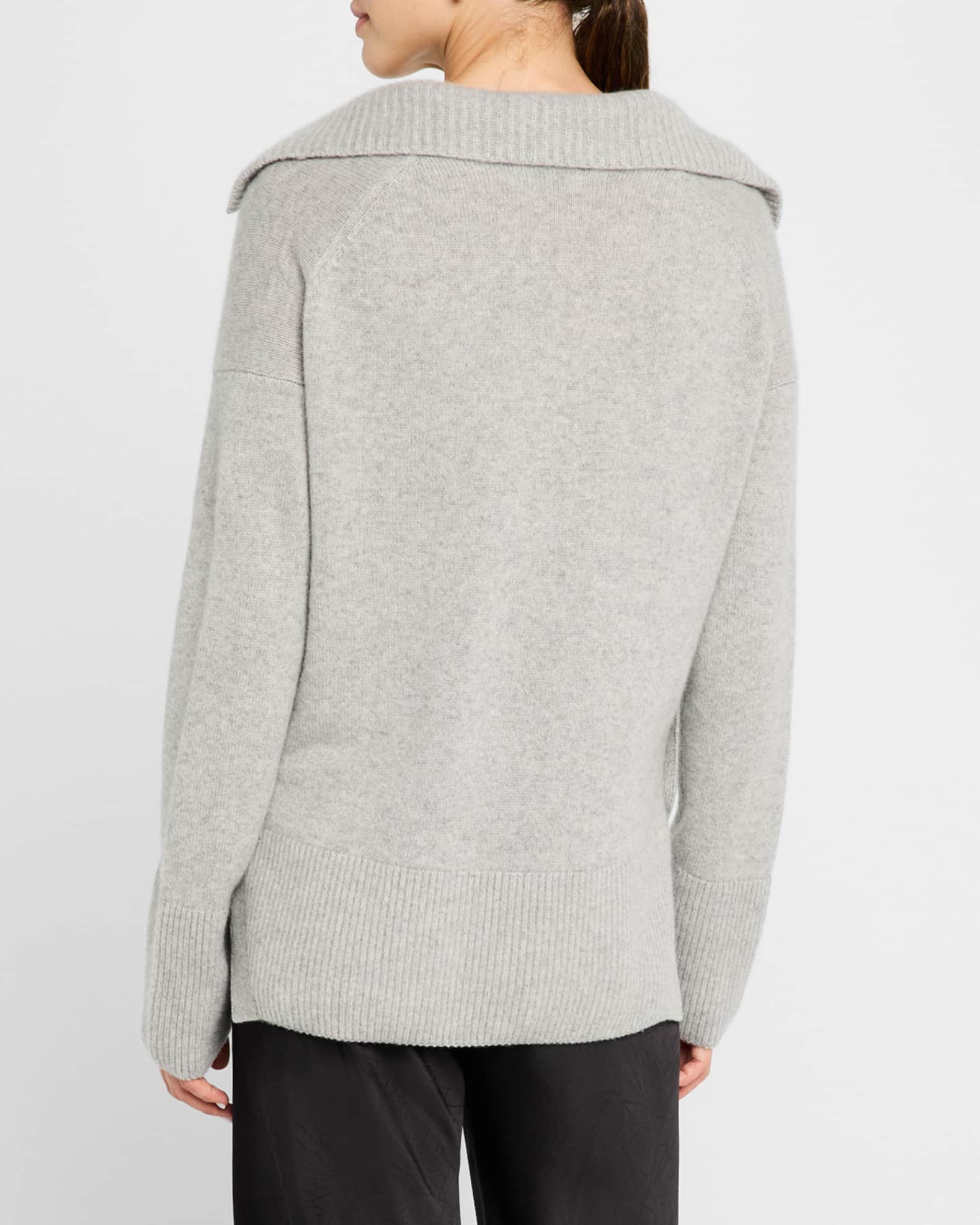Naadam Button-Side Cashmere Polo Sweater | Neiman Marcus