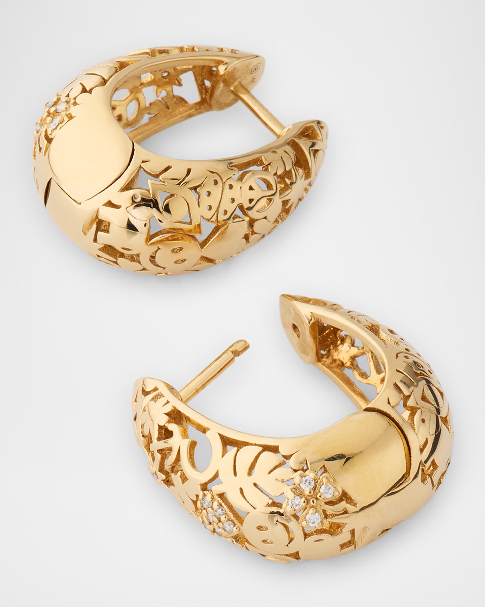Sydney Evan Icon Wallpaper Domed Huggie Earrings | Neiman Marcus