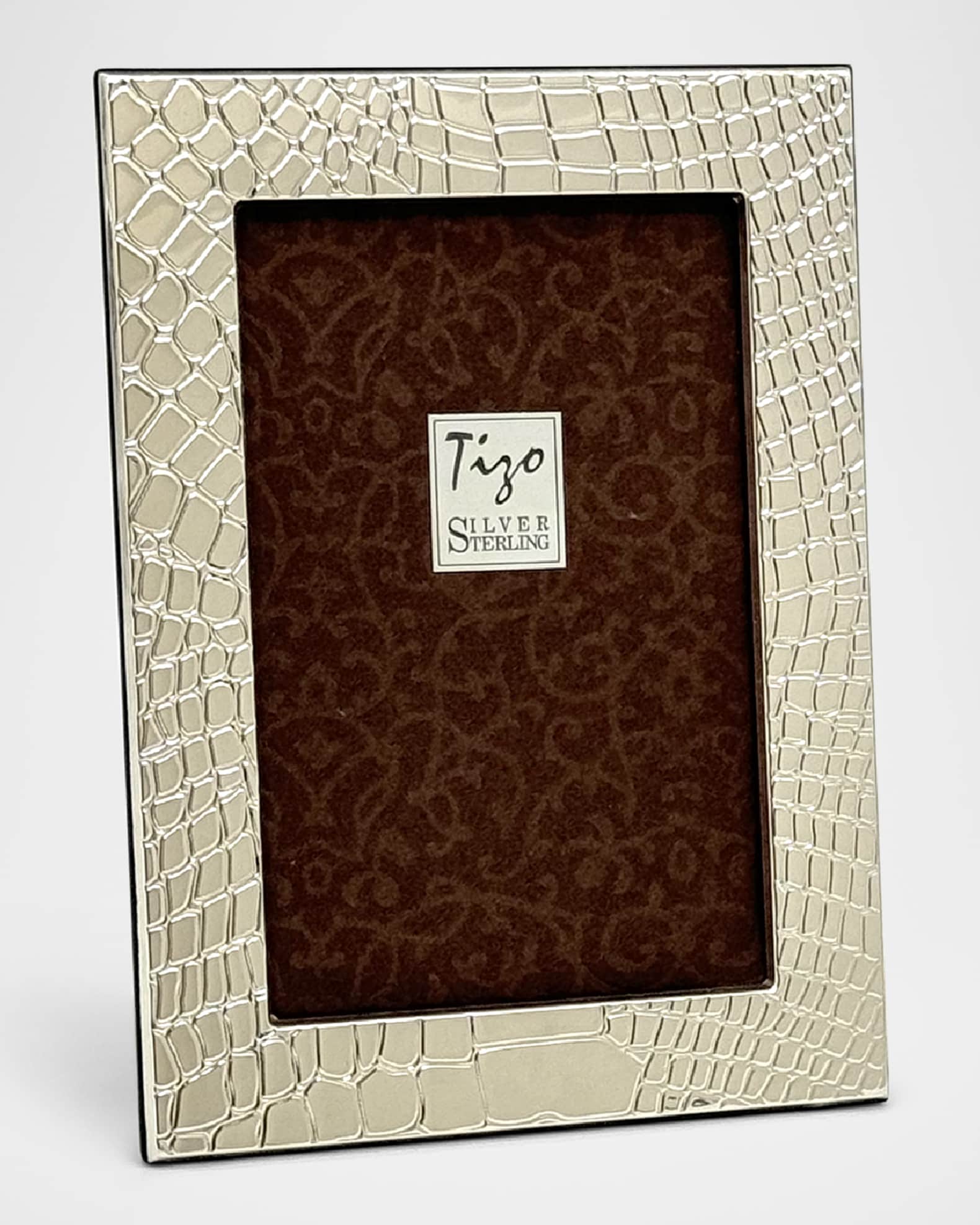 STERLING CROCODILE FRAME | Neiman Marcus